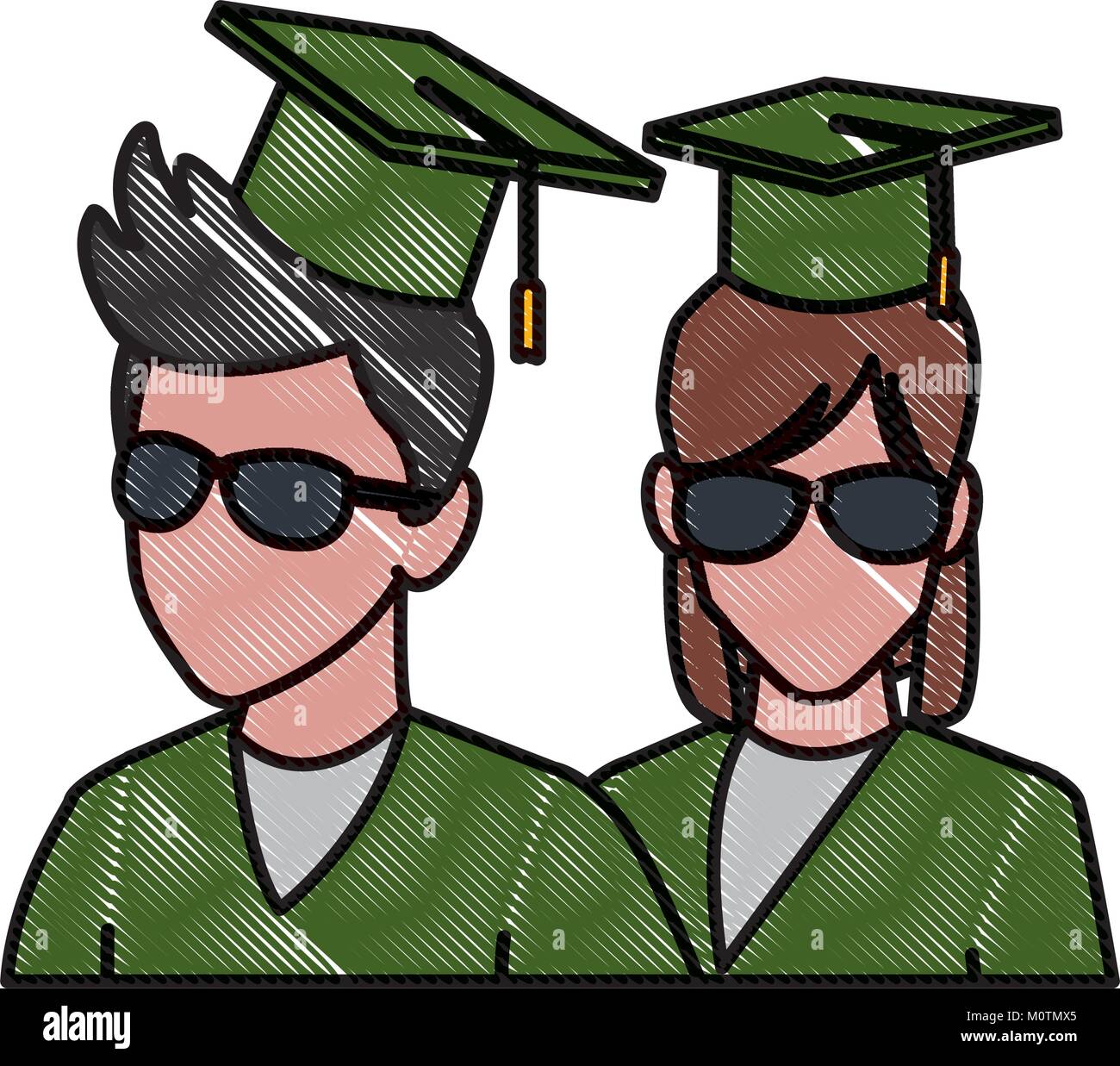 Students in graduation avatar Stock Vector Image & Art - Alamy