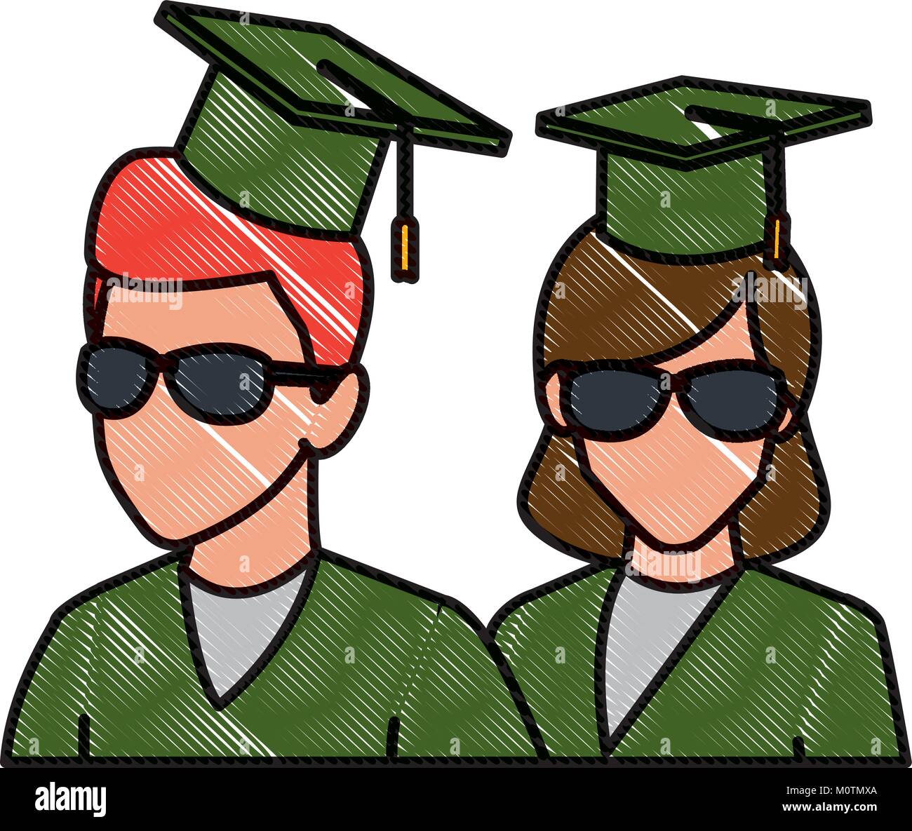 Students in graduation avatar Stock Vector Image & Art - Alamy