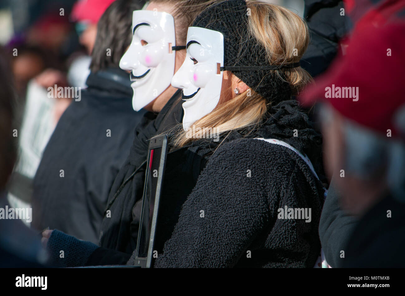 Rally march masks hi-res stock photography and images - Alamy