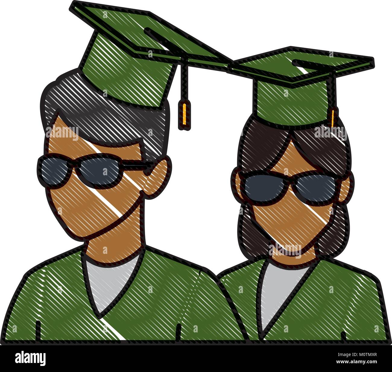 Students in graduation avatar Stock Vector Image & Art - Alamy