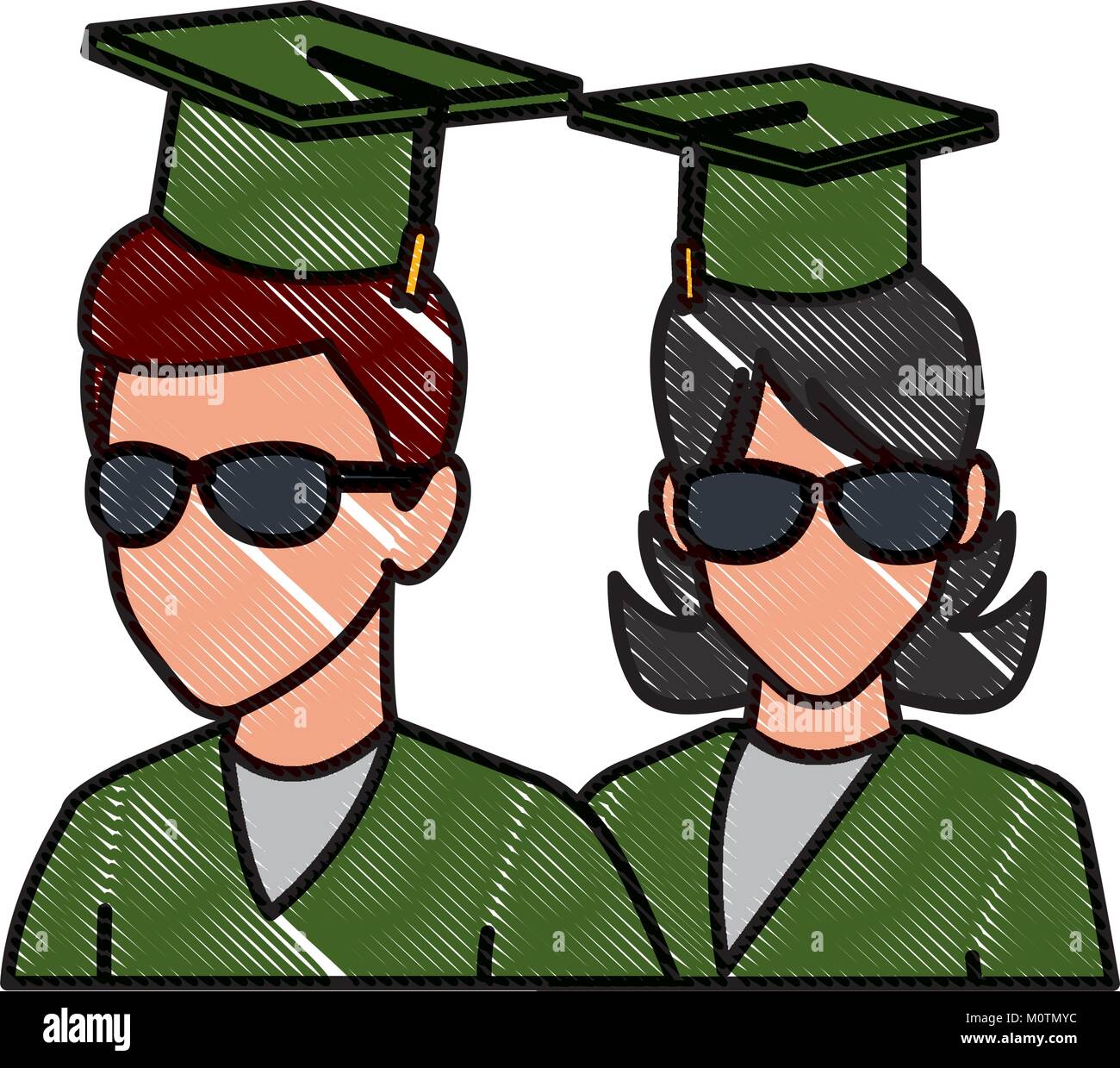 Students in graduation avatar Stock Vector Image & Art - Alamy