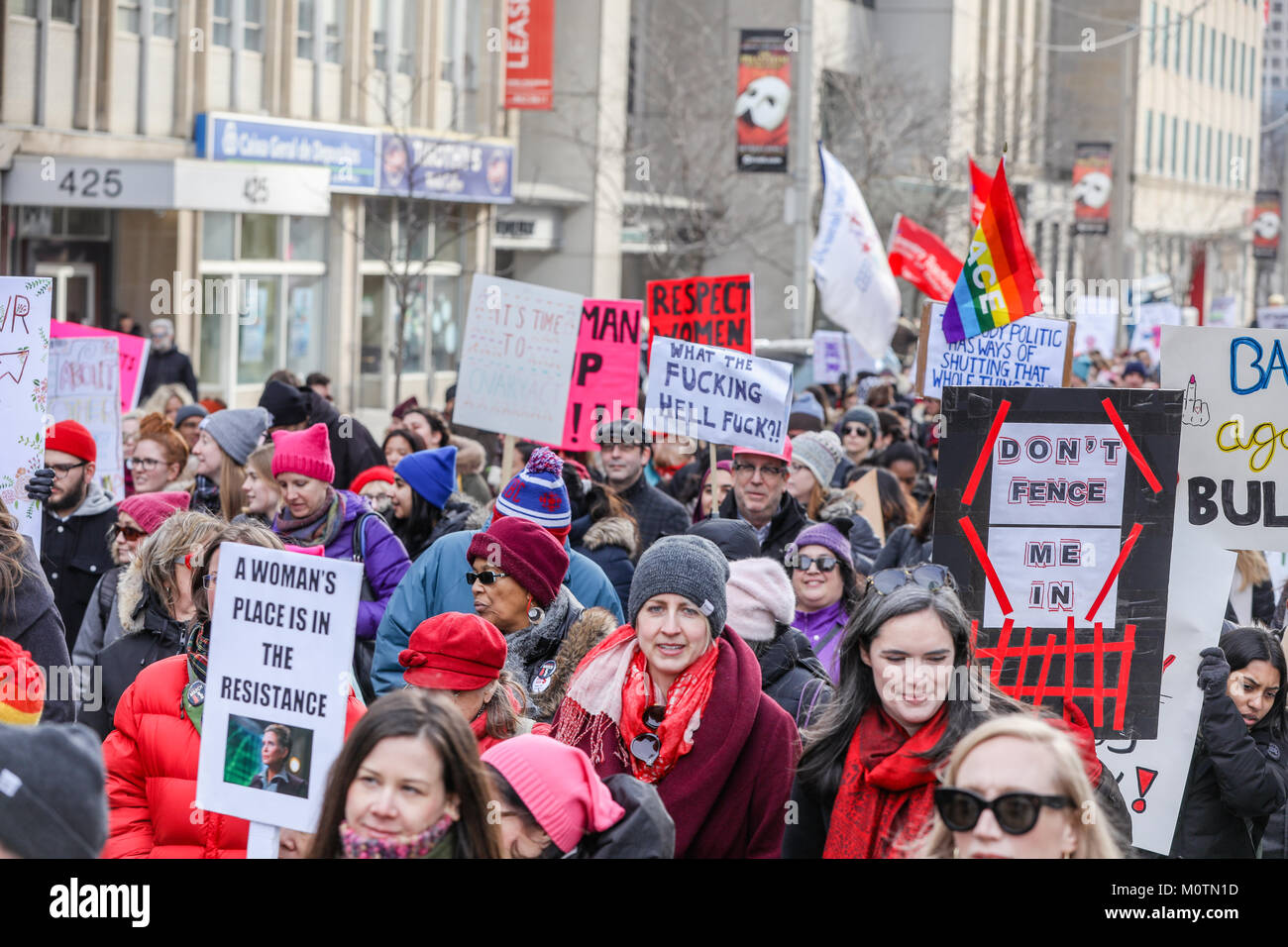 TORONTO, CANADA - PROTESTERS AT WOMEN'S MARCH ON TORONTO: DEFINING OUR ...