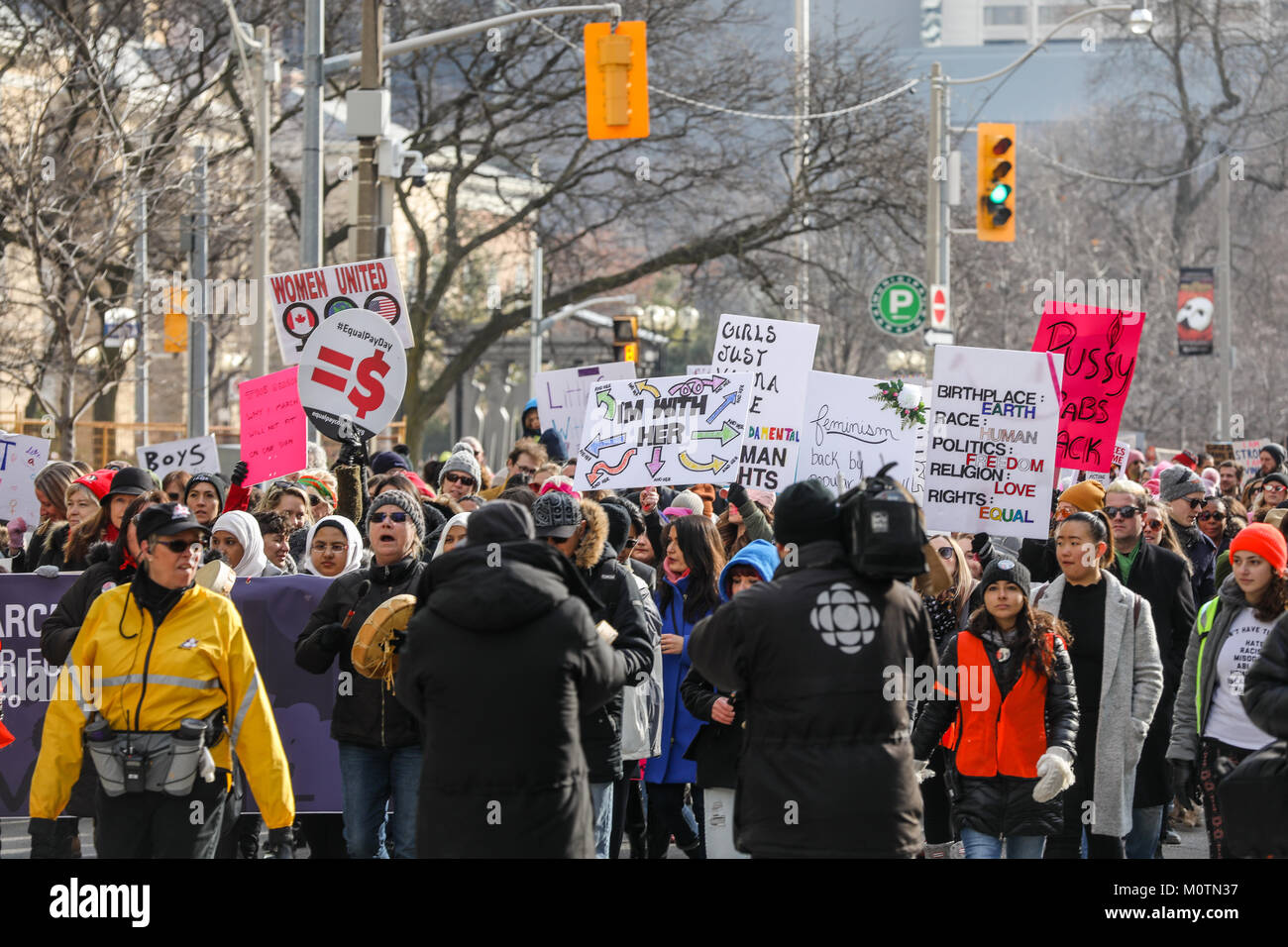 TORONTO, CANADA - PROTESTERS AT WOMEN'S MARCH ON TORONTO: DEFINING OUR ...