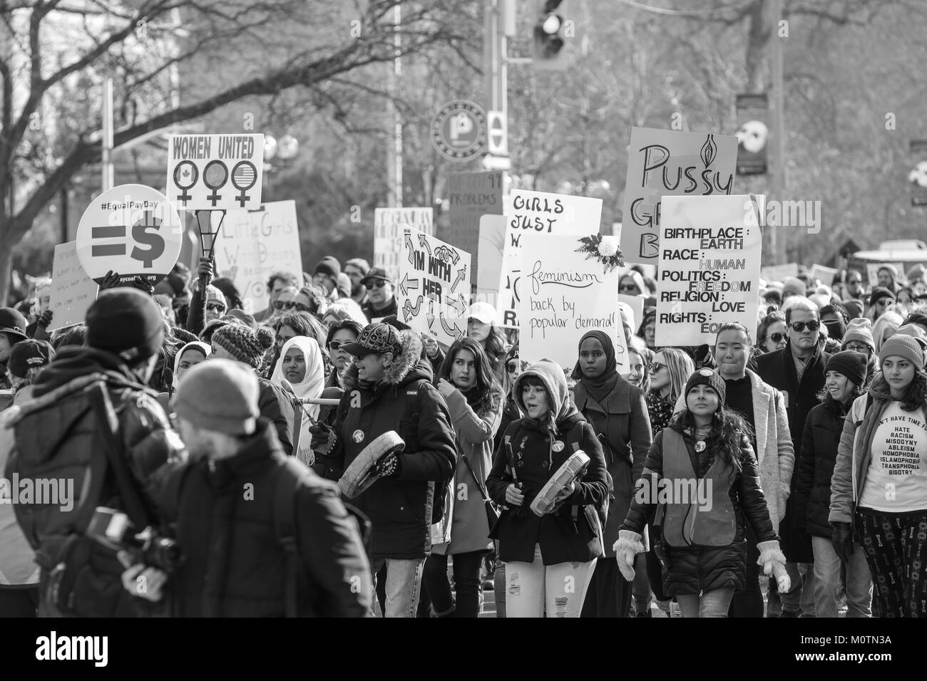 Canada women equality protest Black and White Stock Photos & Images - Alamy
