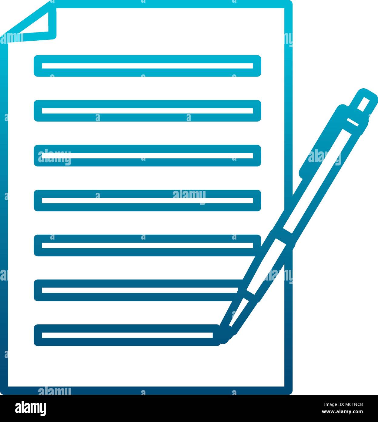 Sheet and pen Stock Vector Image & Art - Alamy