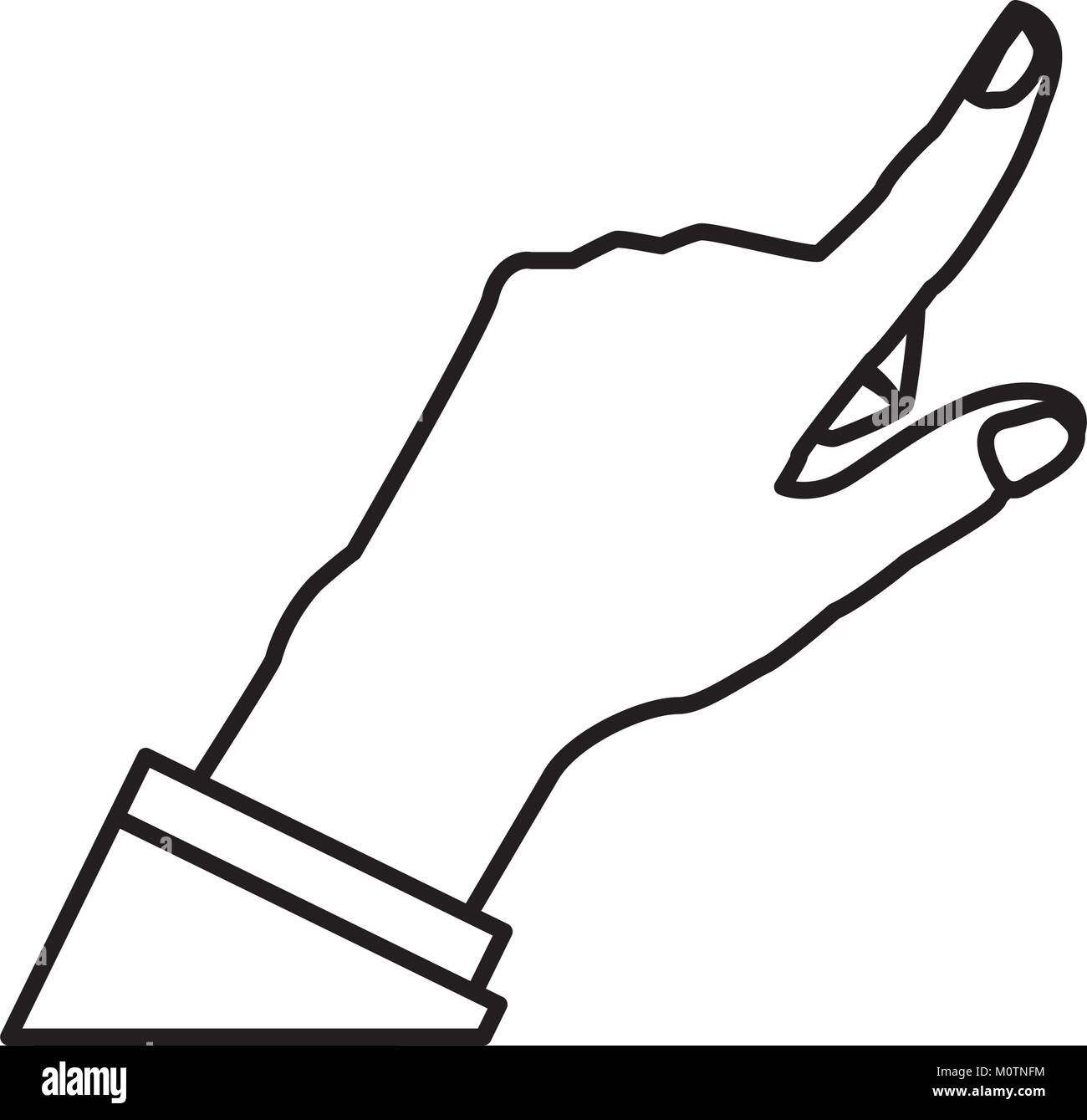 Hand touching symbol Stock Vector Image & Art - Alamy