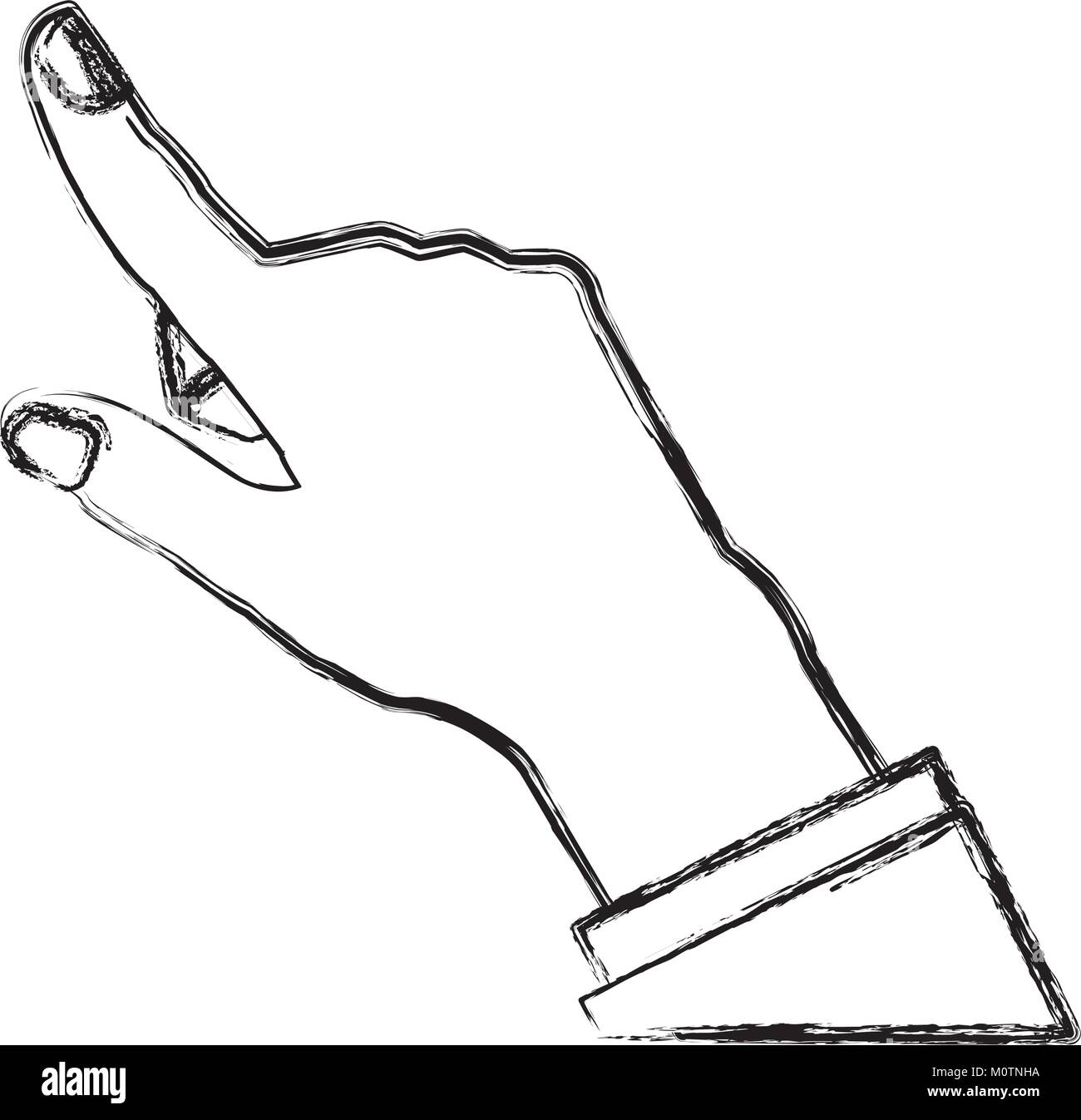 Hand touching symbol Stock Vector Image & Art - Alamy