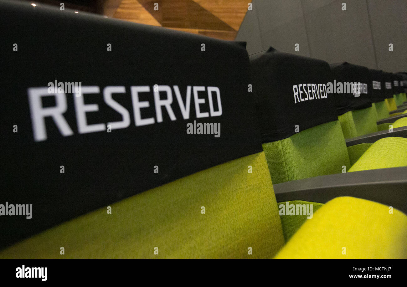 Reserved seats at the Melbourne Convention & Exhibition Centre Stock ...