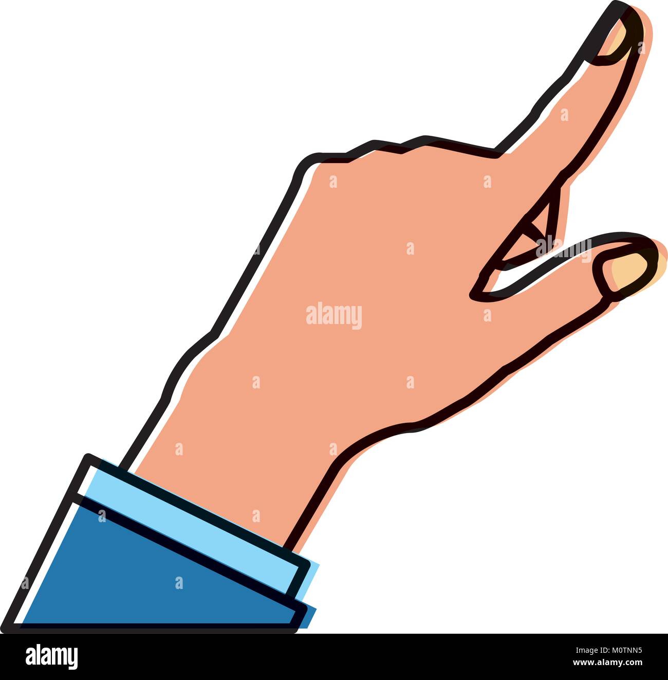 Hand touching symbol Stock Vector Image & Art - Alamy