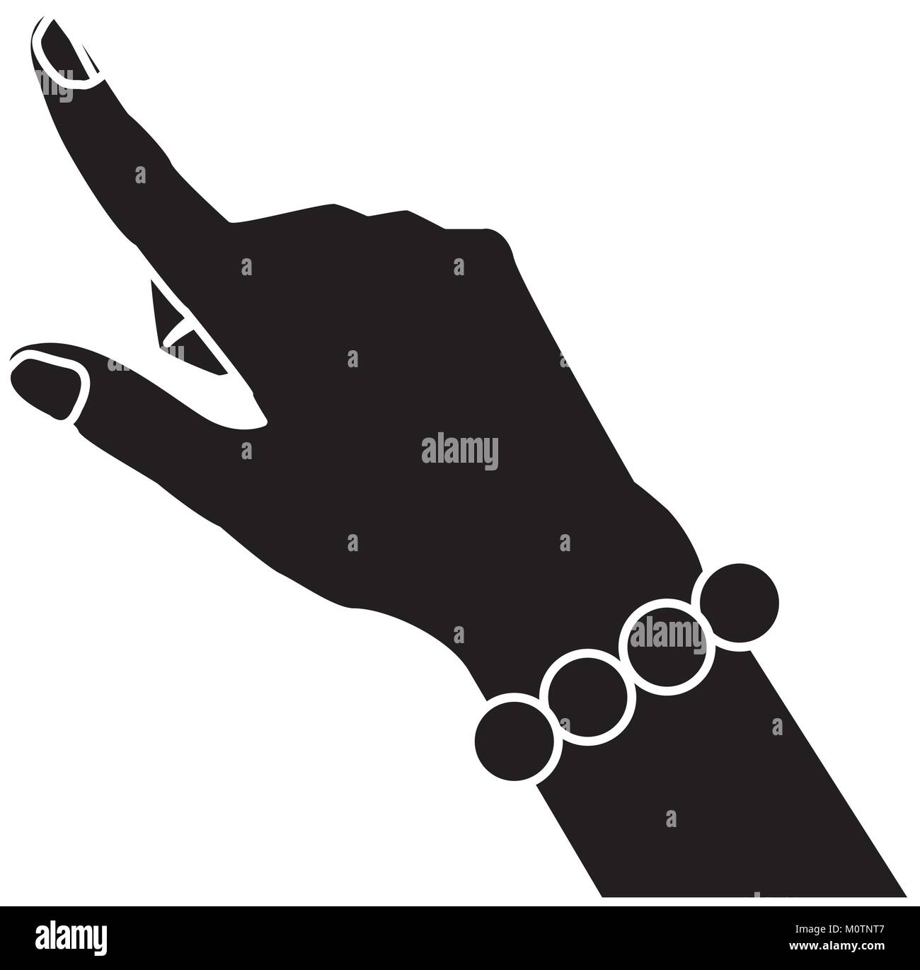 Hand woman touching icon Stock Vector Images - Alamy