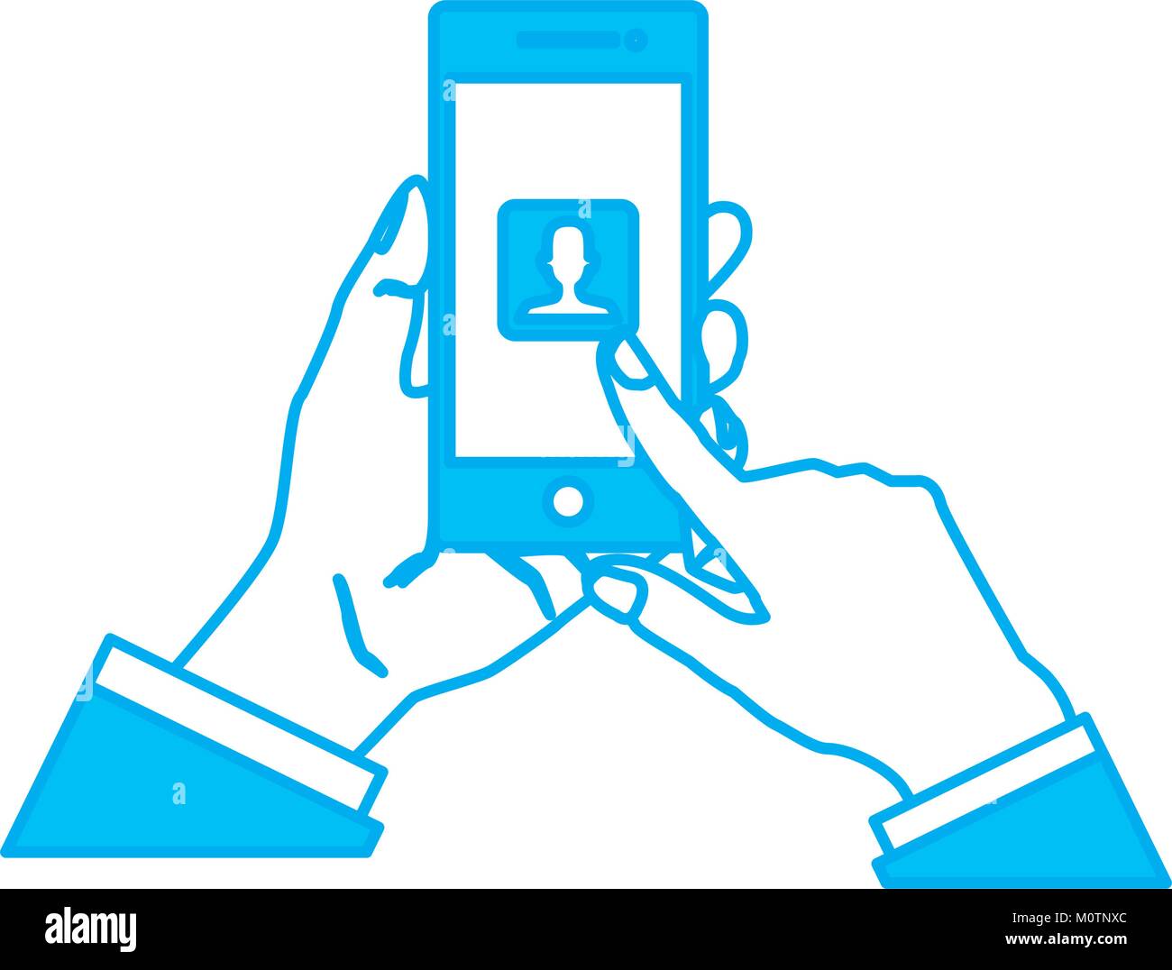 Hands holding smartphone Stock Vector Image & Art - Alamy