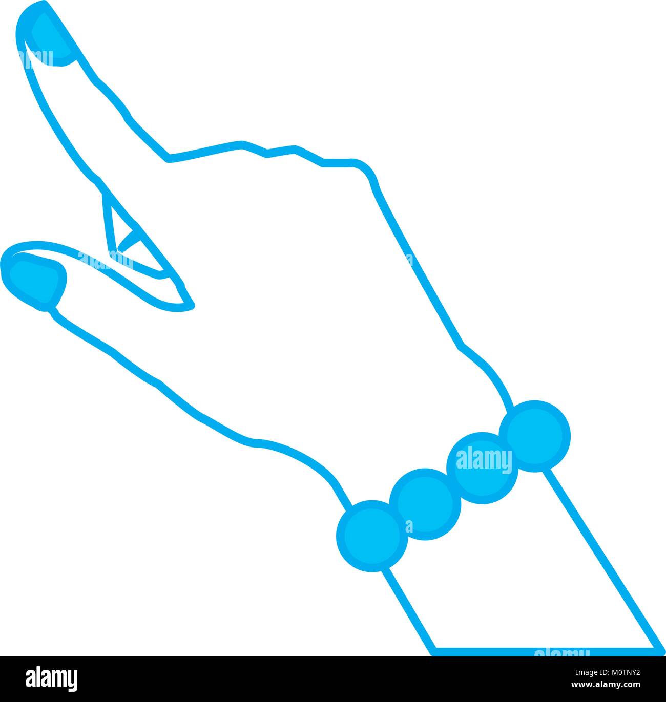 Hand touching symbol Stock Vector Image & Art - Alamy