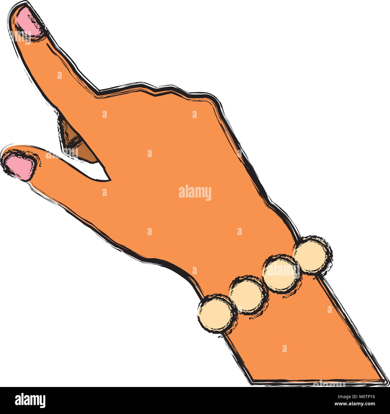 Hand touching symbol Stock Vector Image & Art - Alamy