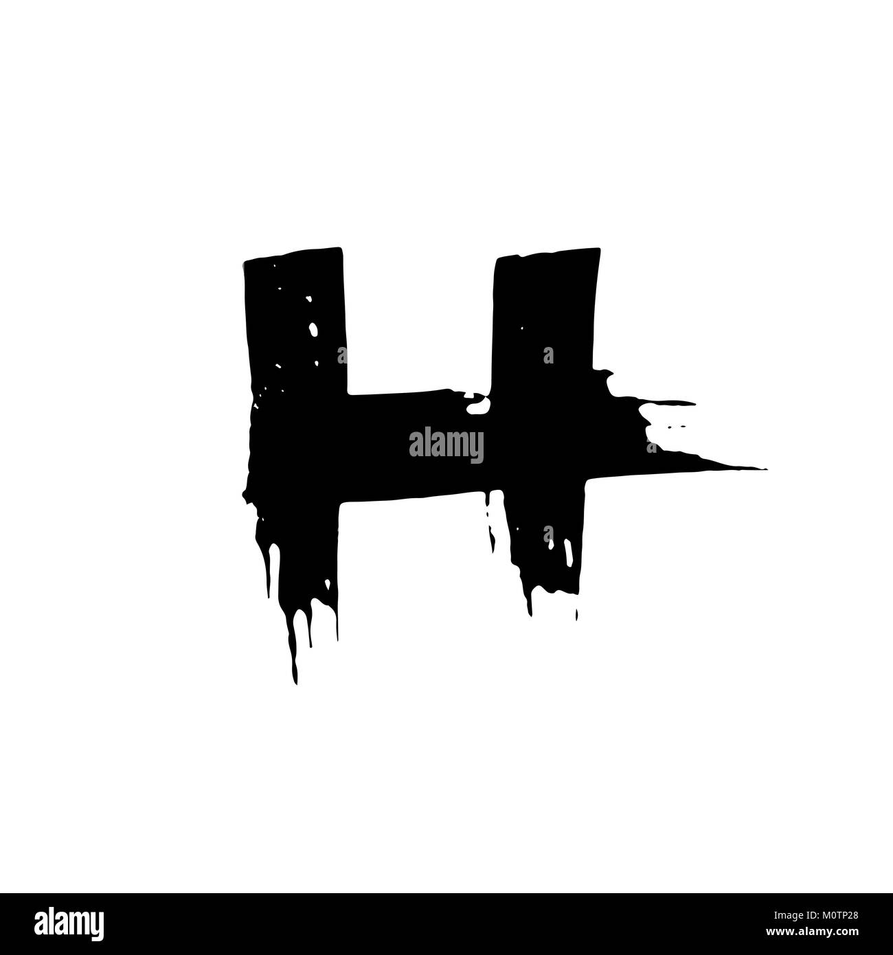 Letter H Graffiti Style