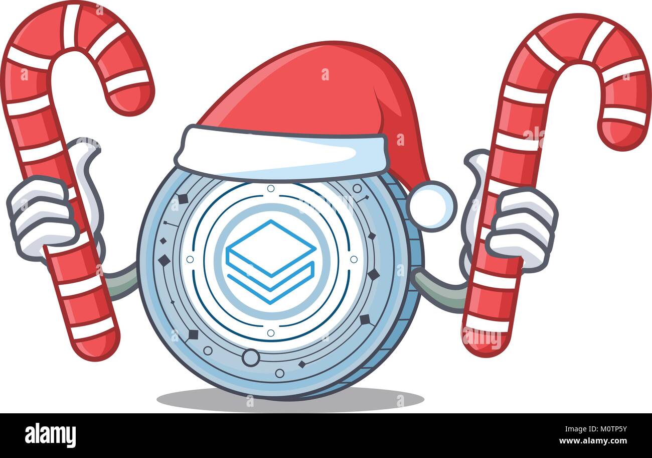 Santa with candy Stratic coin mascot cartoon Stock Vector Image & Art ...