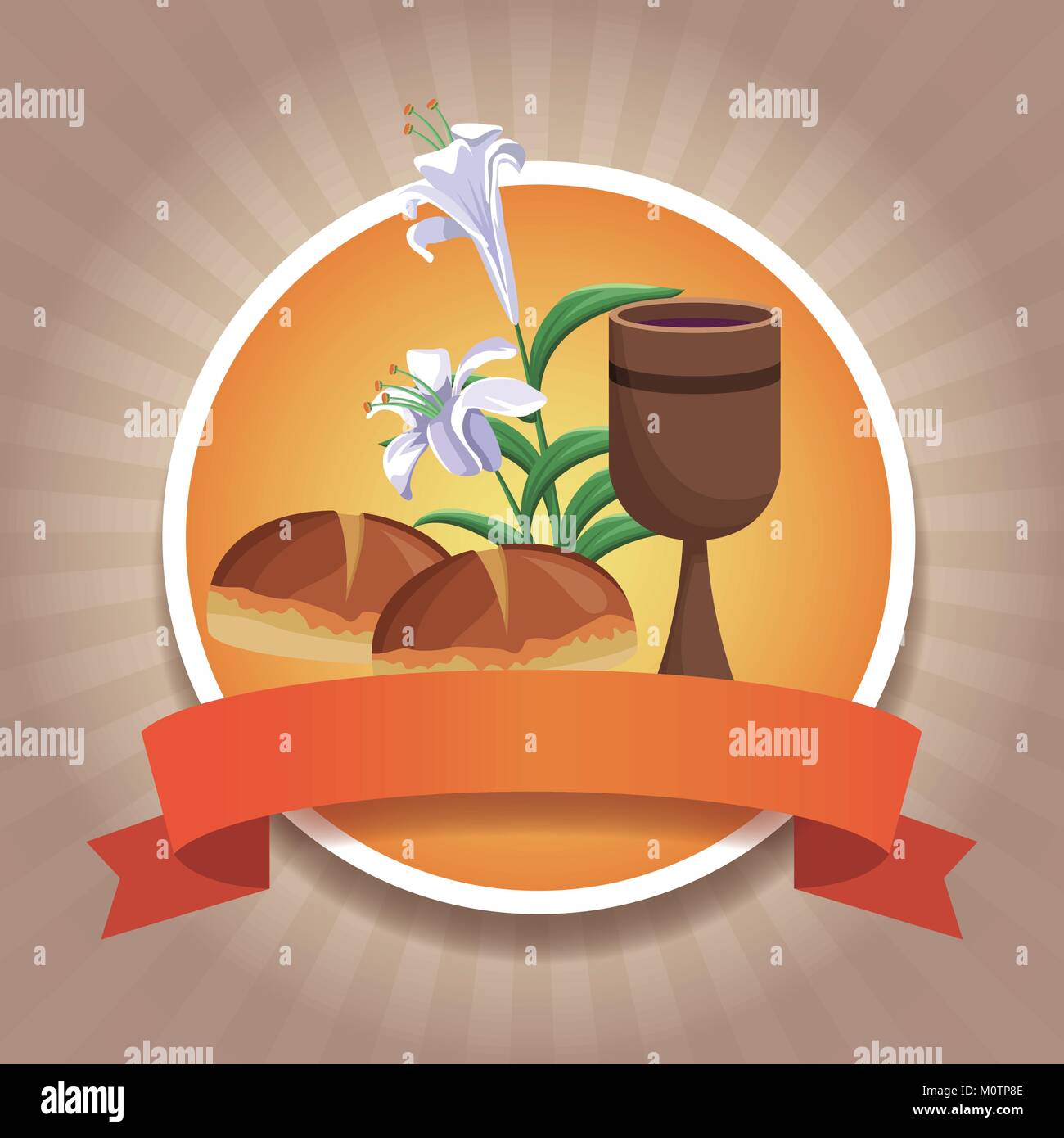 Christianity round icons with ribbon Stock Vector Image & Art - Alamy