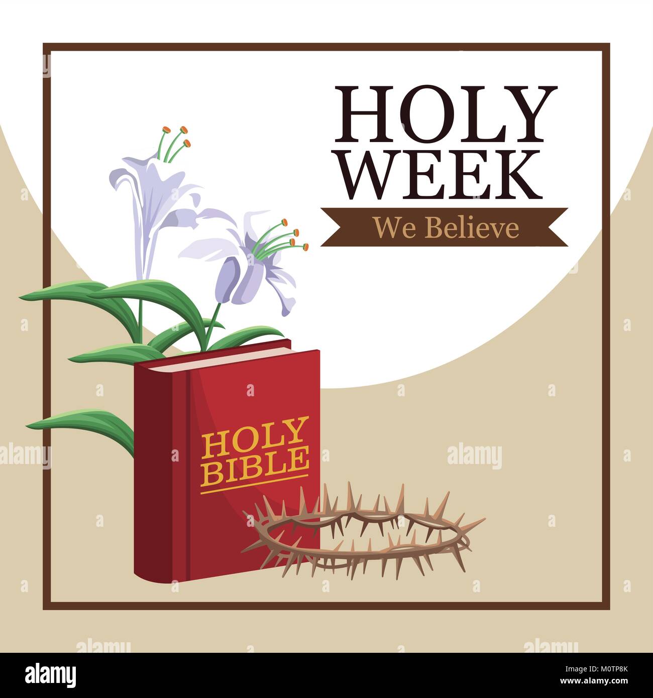 Cross crucifixion flowers jesus Stock Vector Images - Alamy