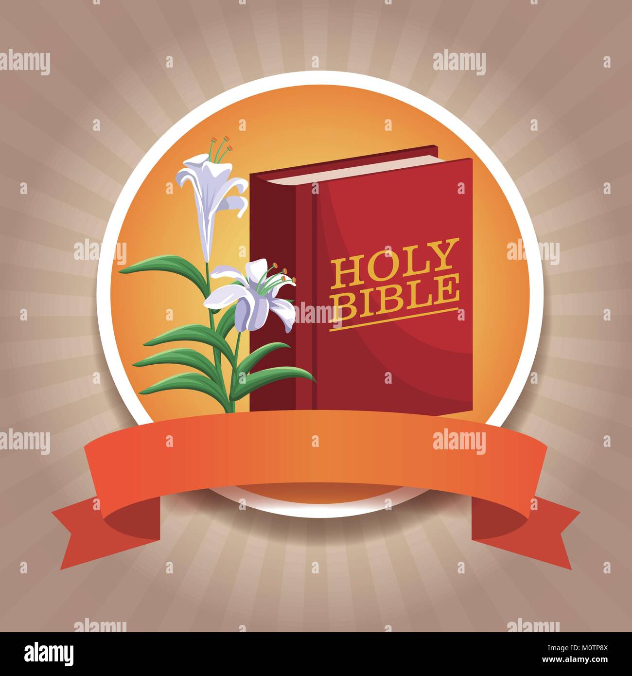 Christianity round icons with ribbon Stock Vector Image & Art - Alamy