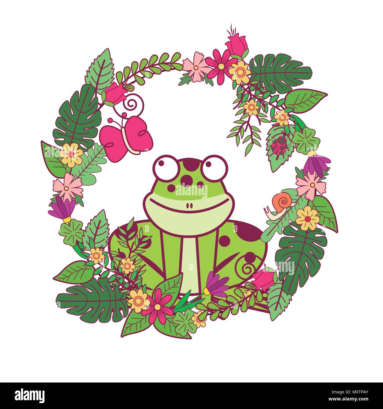 Animals on spring cartoon Stock Vector Image & Art - Alamy