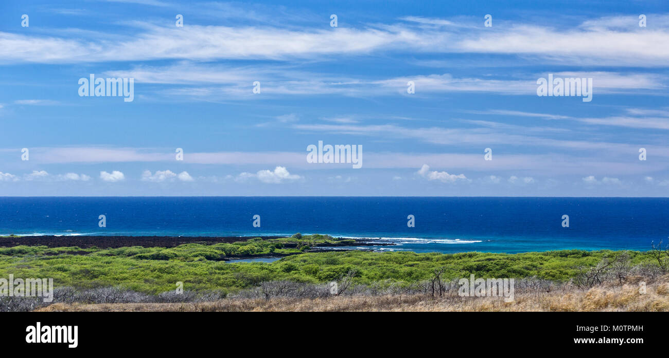 Kamilo Beach panorama near South Point Hawaii is also known as Hawaiian ...