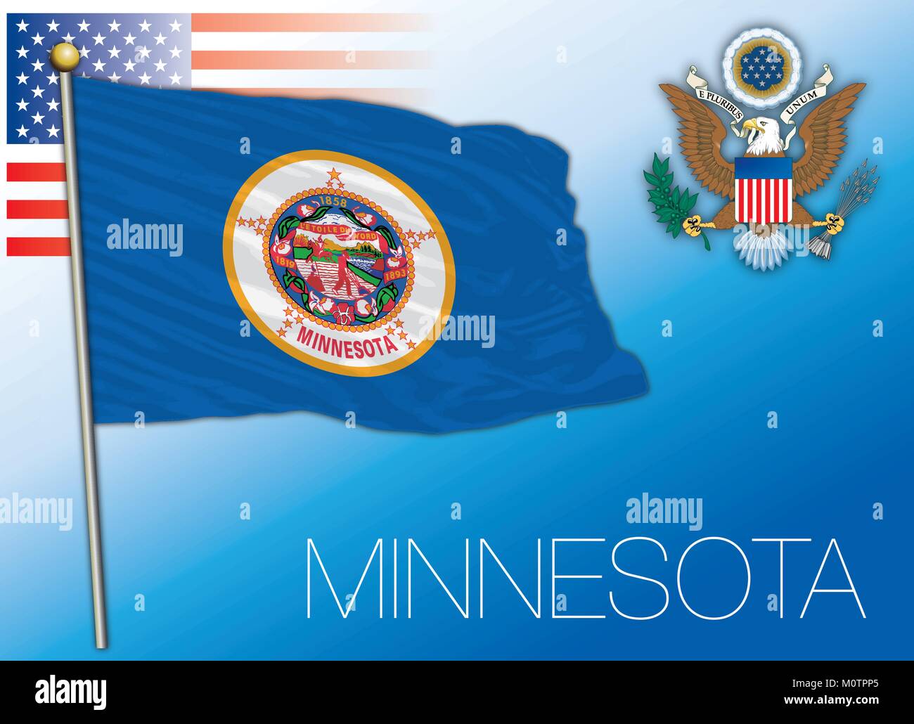 Minnesota federal state flag, United States Stock Vector Image & Art ...