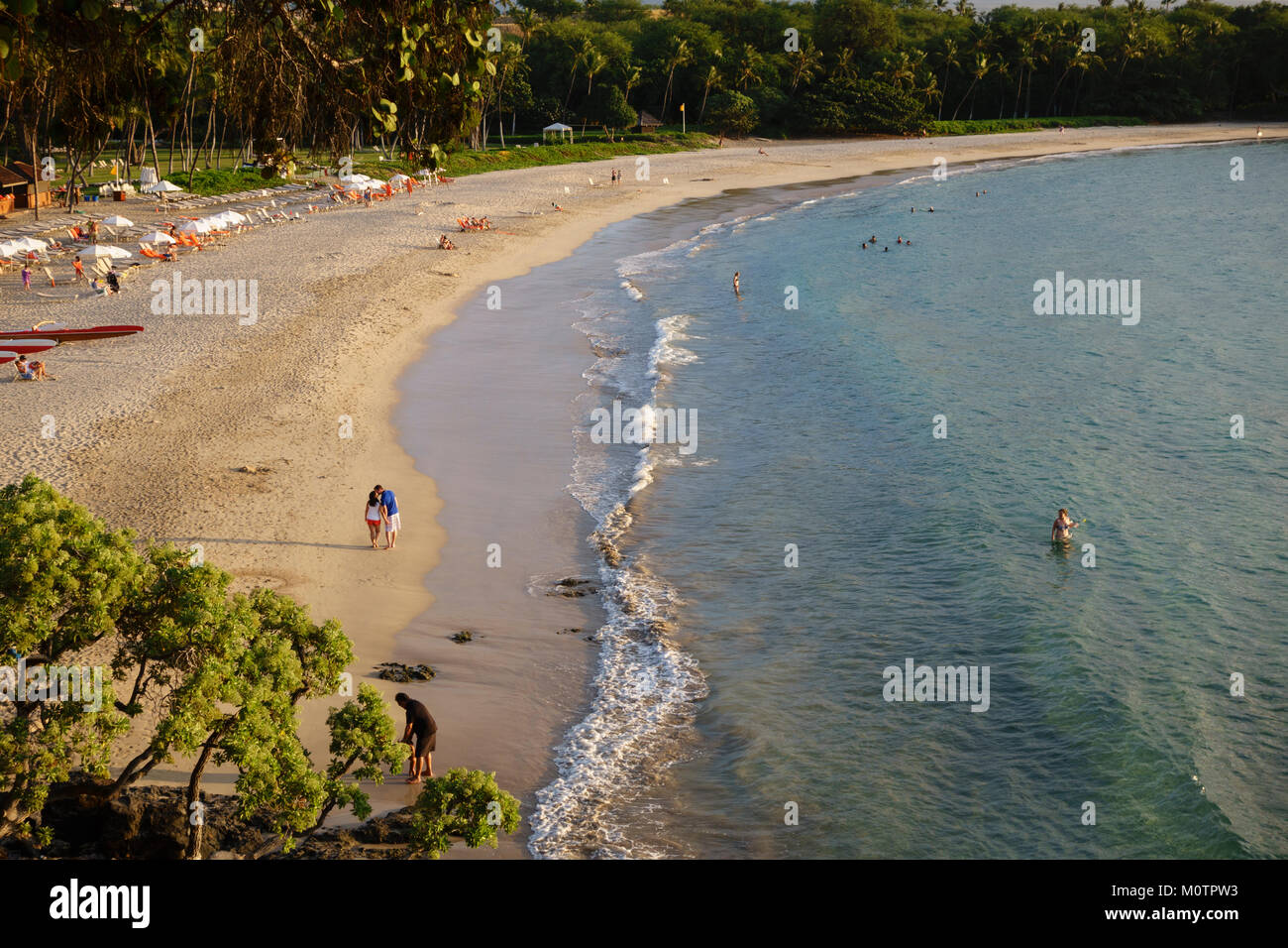 Kauna'oa (Mauna Kea) Beach on Hawaii Island Stock Photo - Alamy
