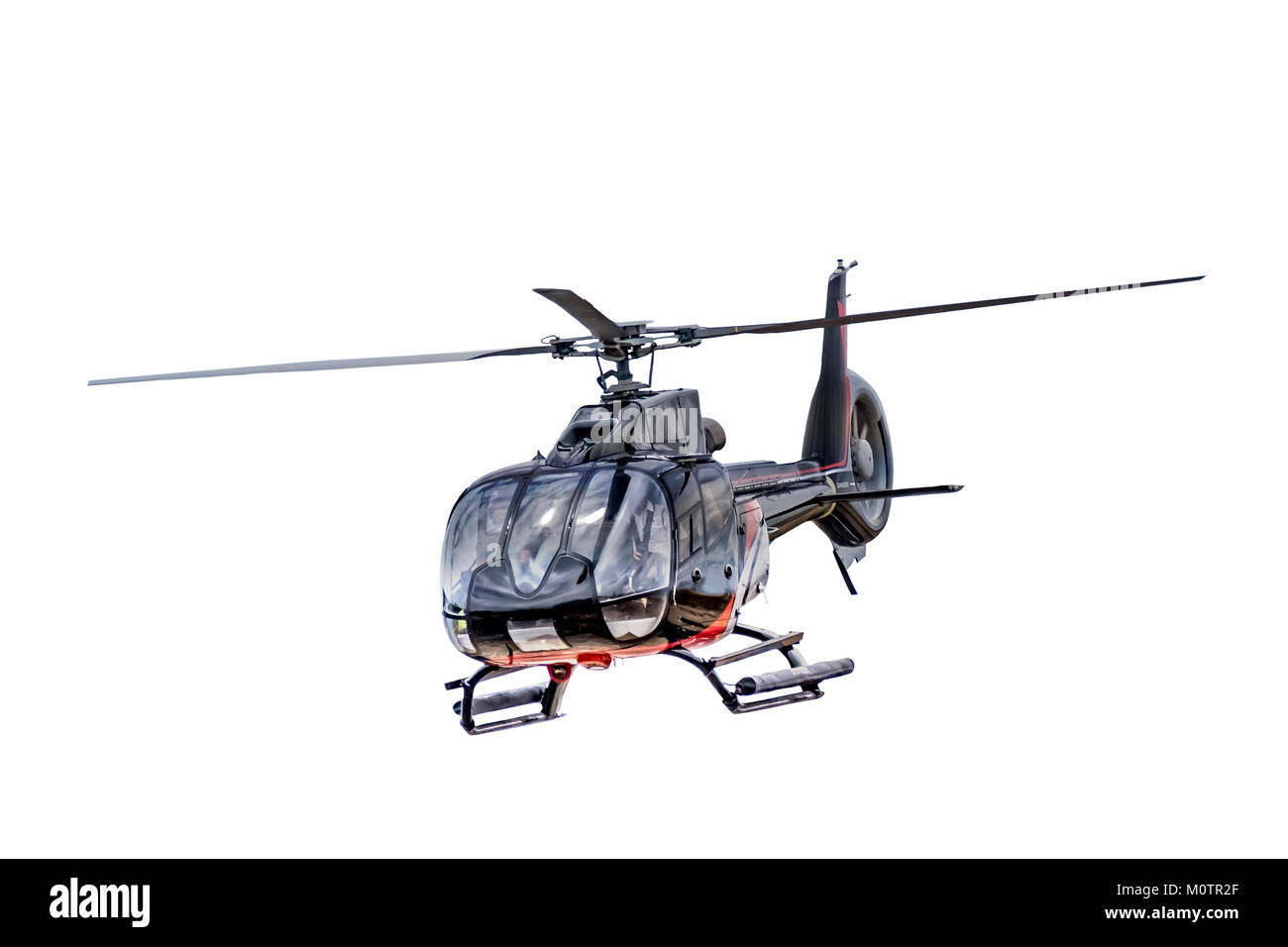 Front view of flying helicopter, isolated on white background Stock ...