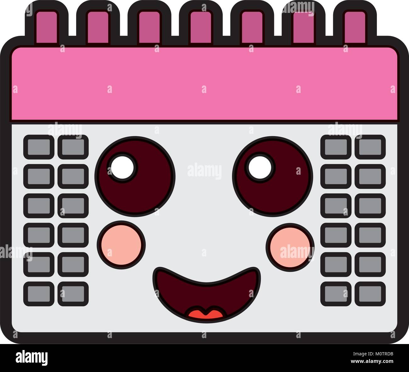 calendar event cute happy kawaii cartoon Stock Vector Image & Art - Alamy