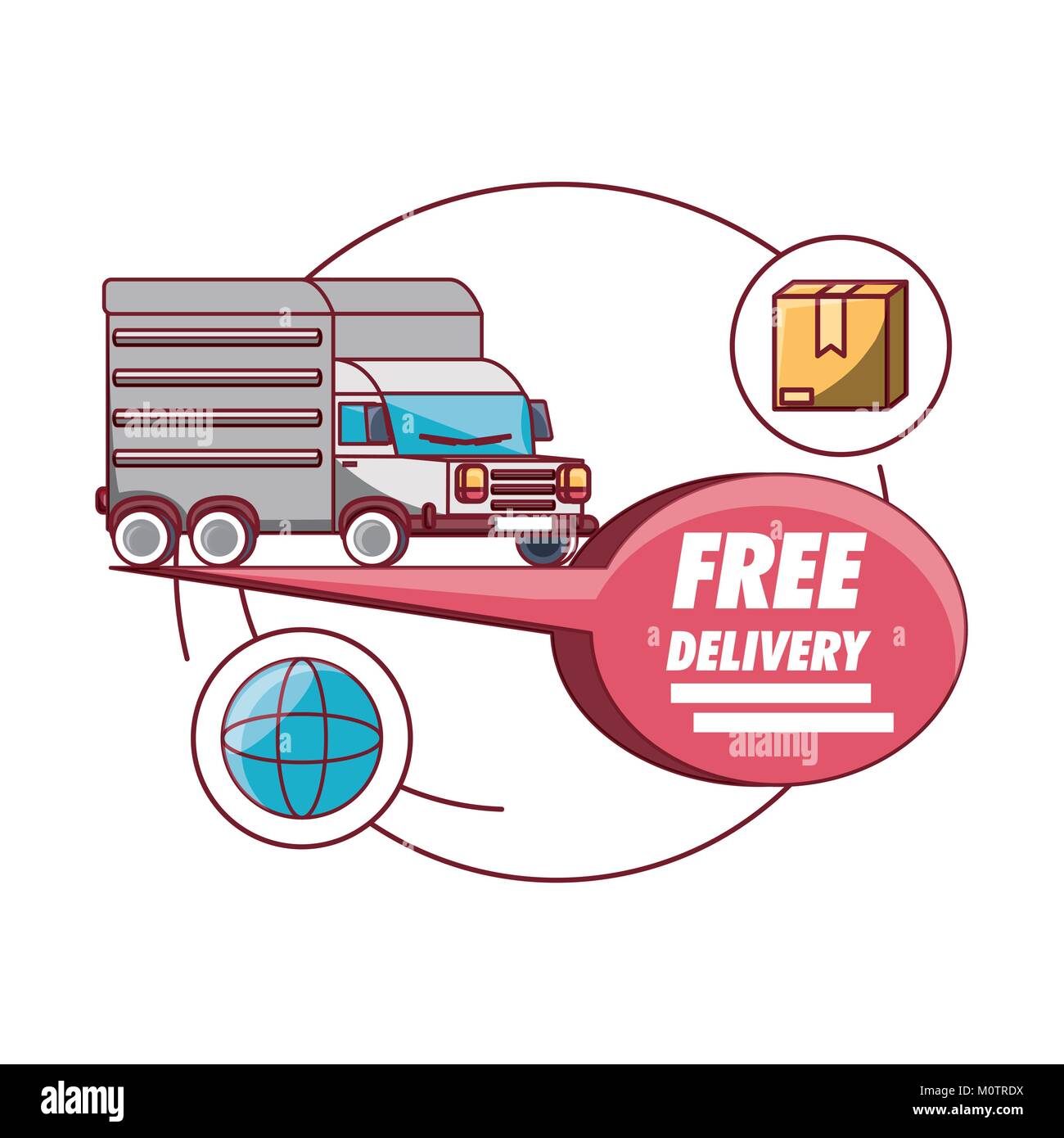 Free delivery design Stock Vector Image & Art - Alamy