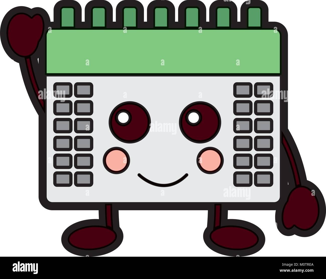 calendar event cute kawaii cartoon Stock Vector Image & Art - Alamy