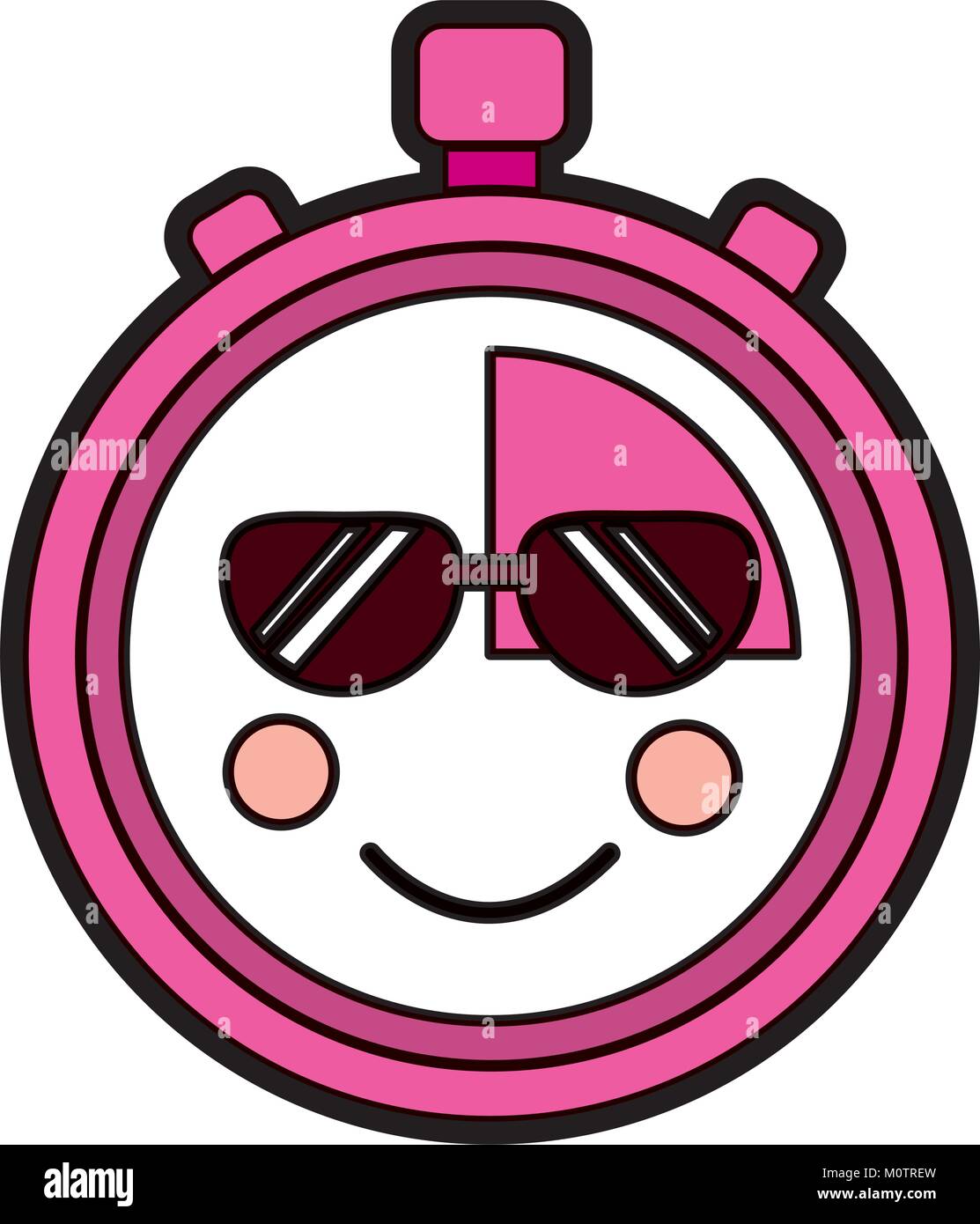 kawaii chronometer speed timer cartoon character Stock Vector Image ...