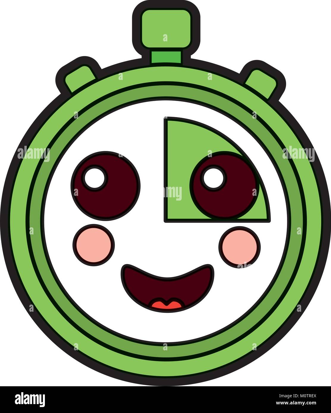 kawaii chronometer speed timer cartoon character Stock Vector Image ...