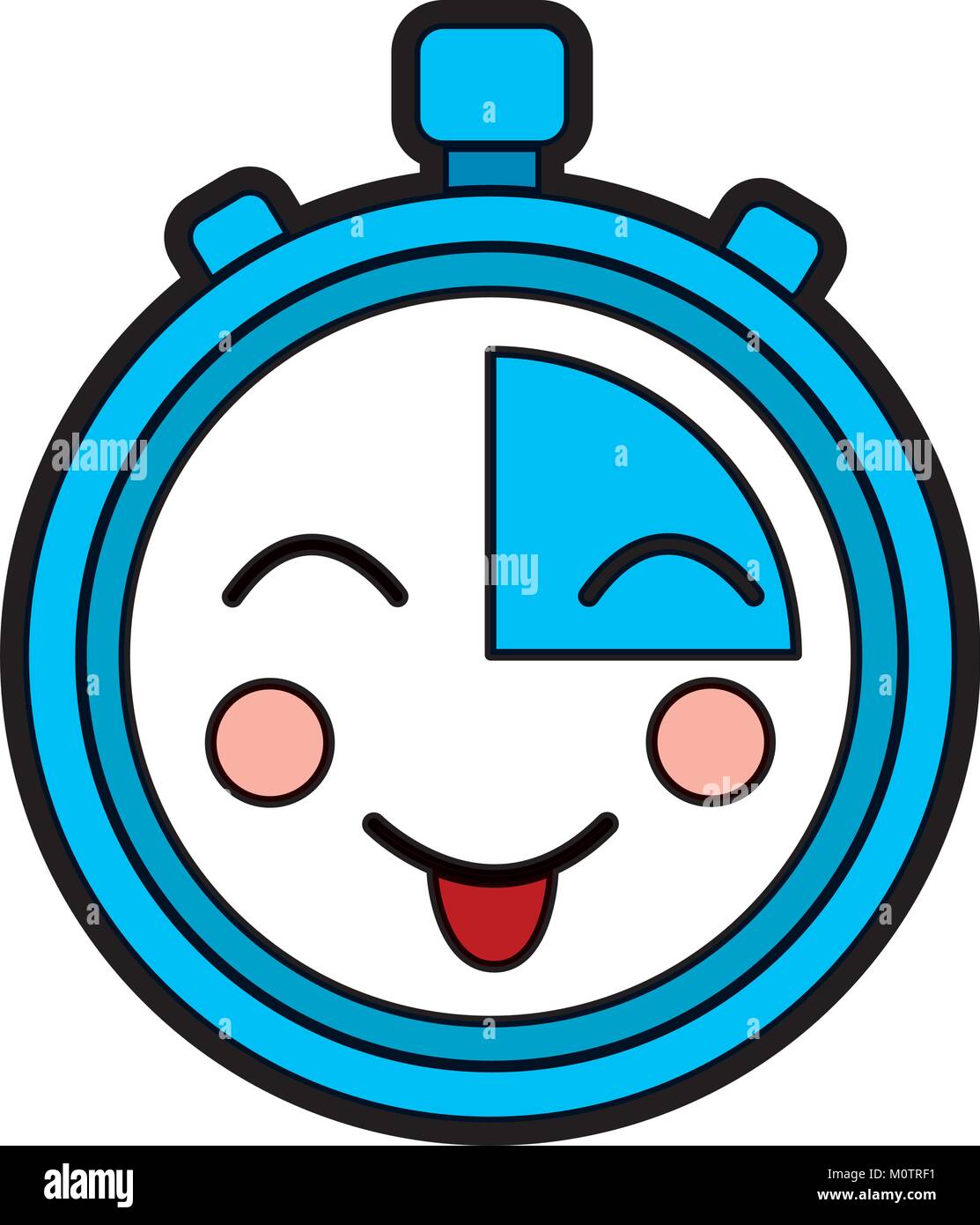 kawaii chronometer speed timer cartoon character Stock Vector Image ...