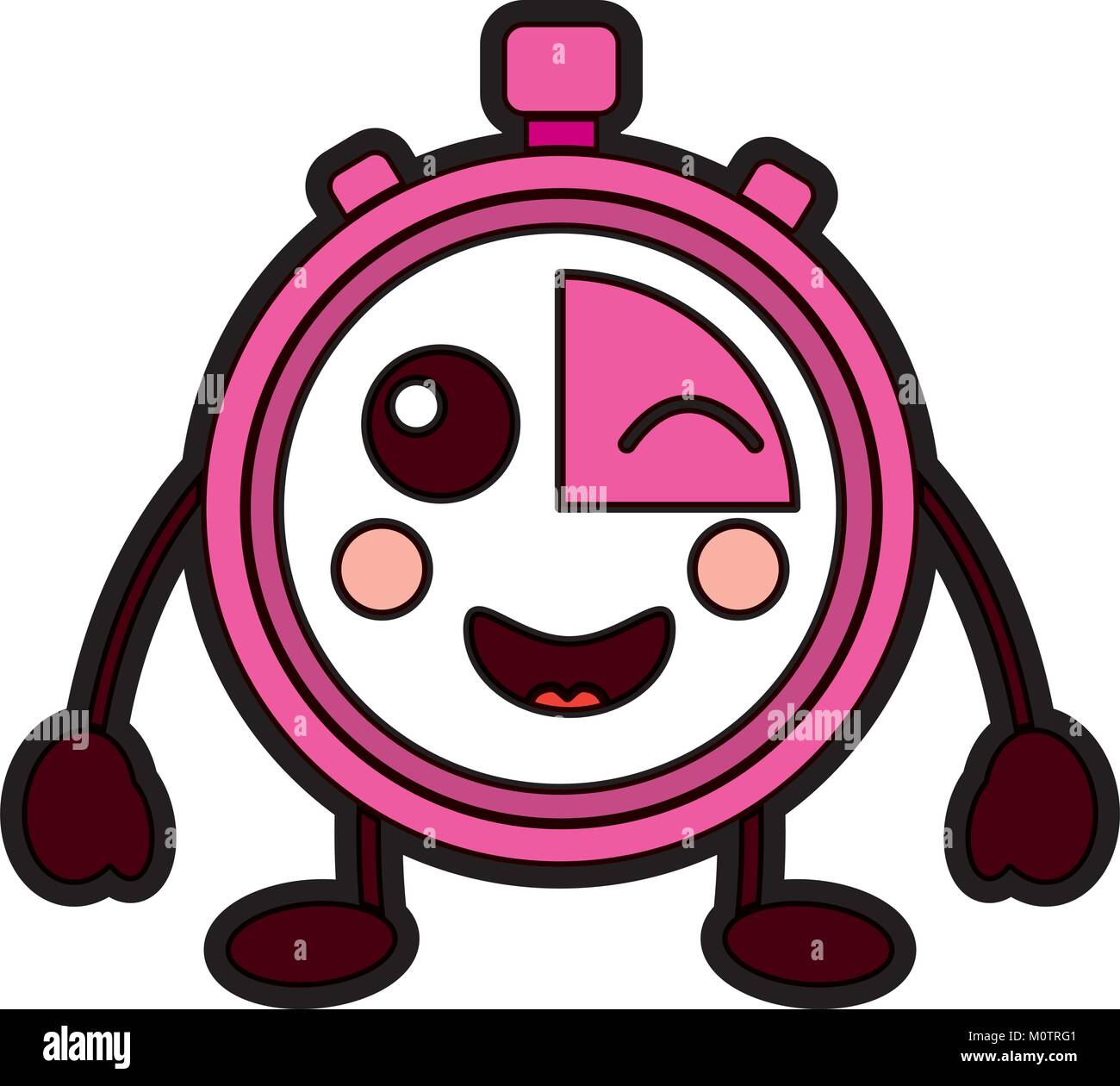 kawaii chronometer speed timer cartoon character Stock Vector Image ...