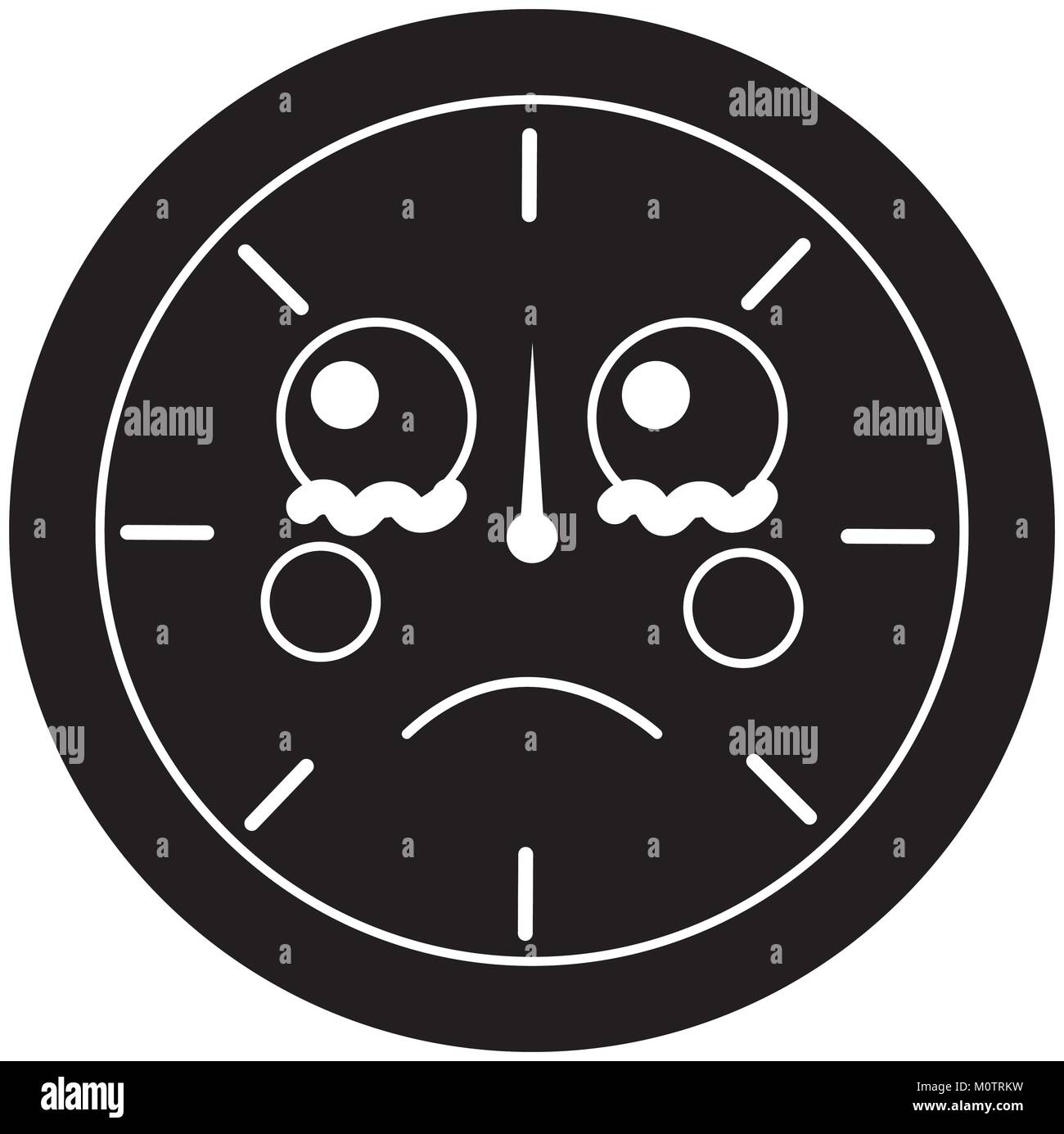 sad clock kawaii icon image Stock Vector Image & Art - Alamy