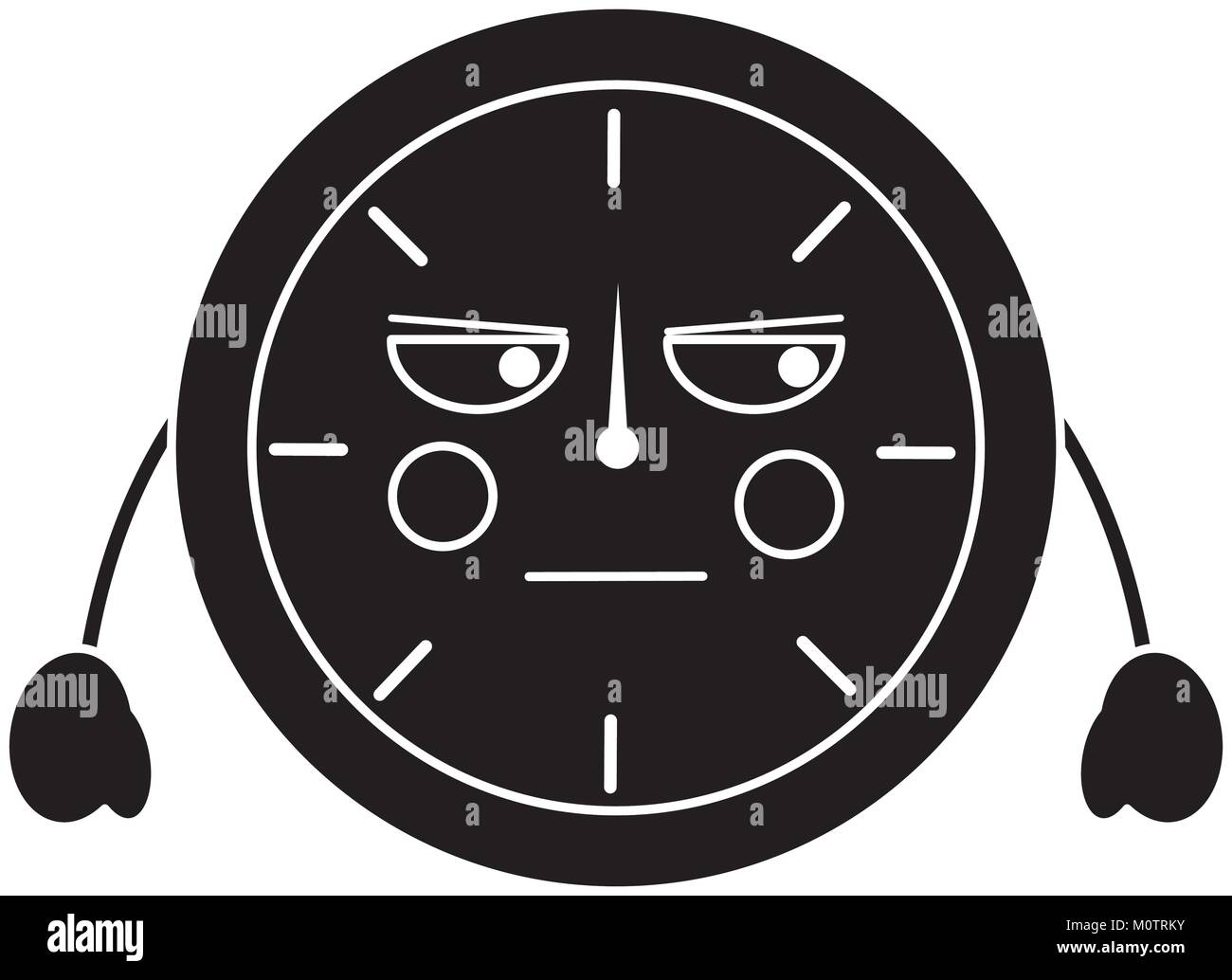 angry clock kawaii icon image Stock Vector Image & Art - Alamy