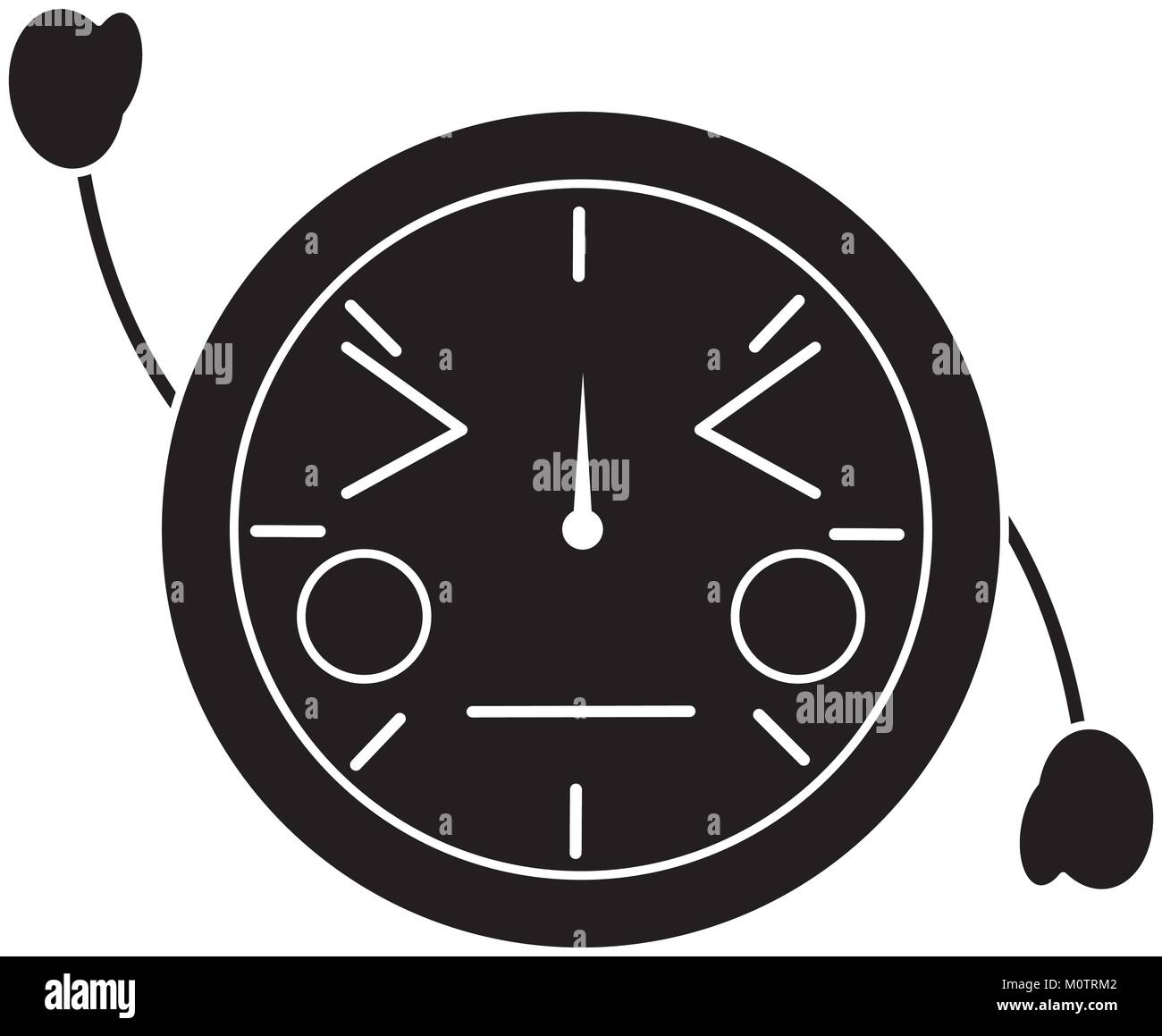 angry clock kawaii icon image Stock Vector Image & Art - Alamy