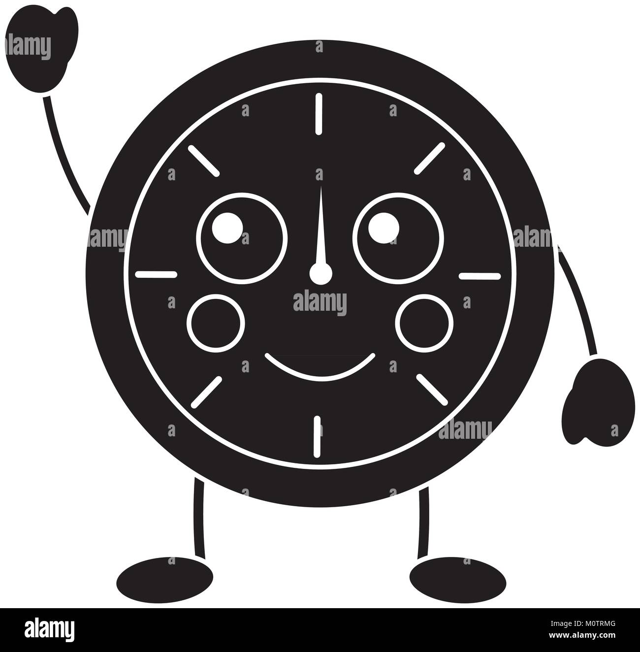 happy clock kawaii icon image Stock Vector Image & Art - Alamy