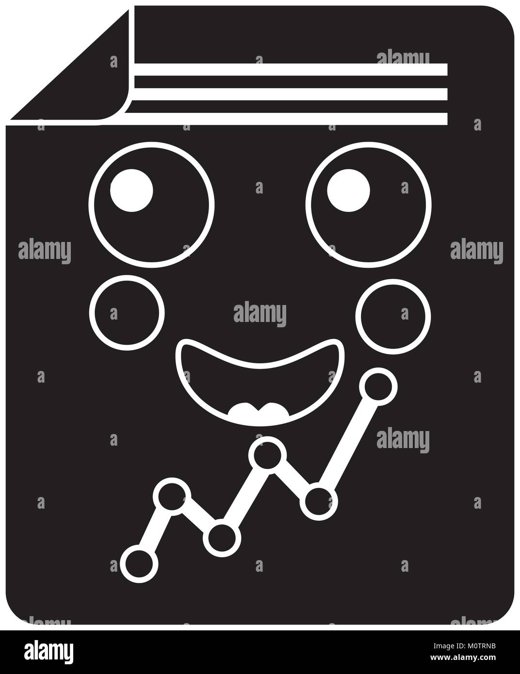 happy graph chart kawaii icon image Stock Vector Image & Art - Alamy