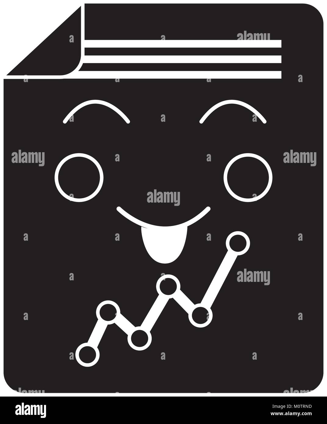 happy graph chart kawaii icon image Stock Vector Image & Art - Alamy