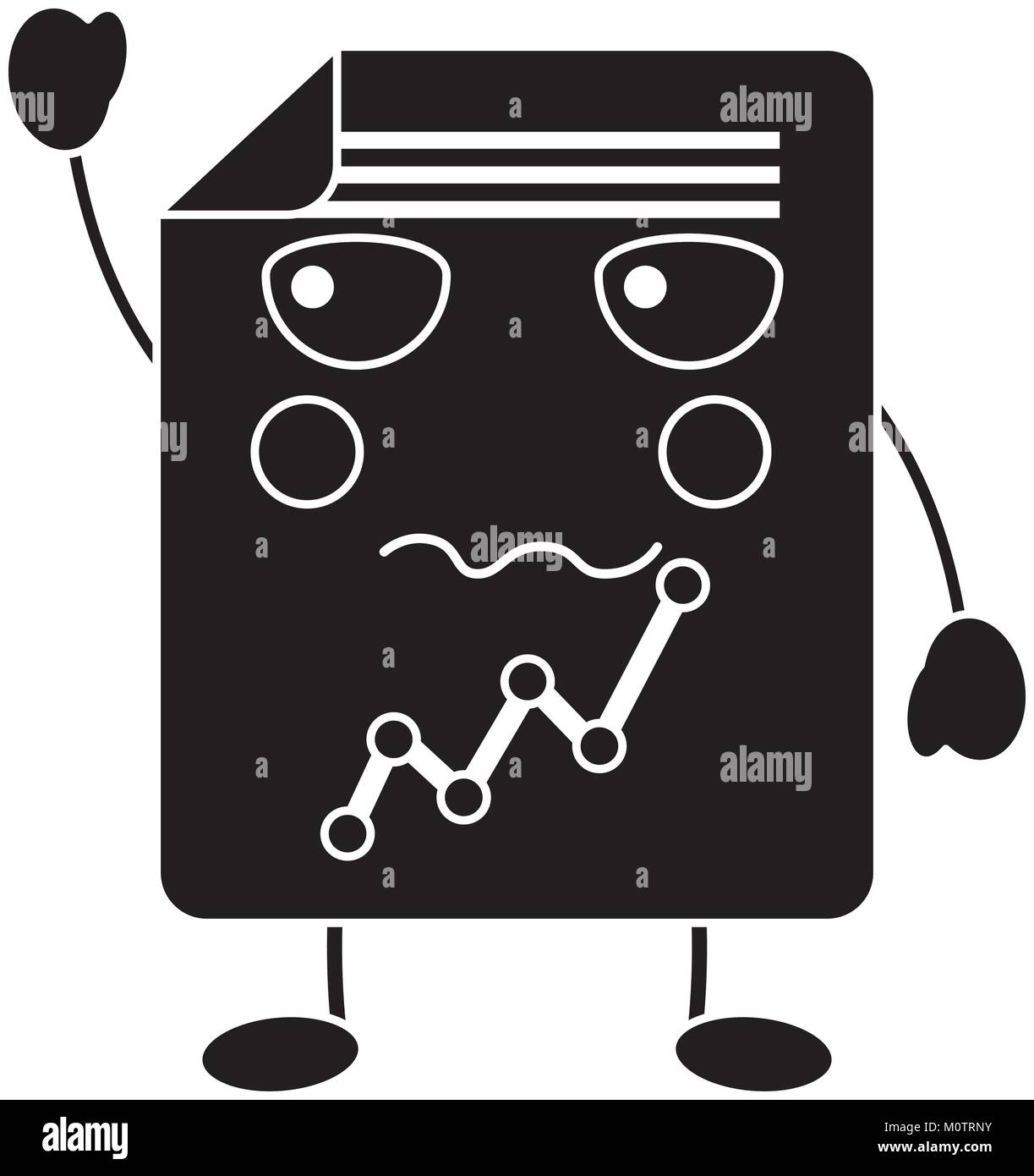 angry graph chart kawaii icon image Stock Vector Image & Art - Alamy