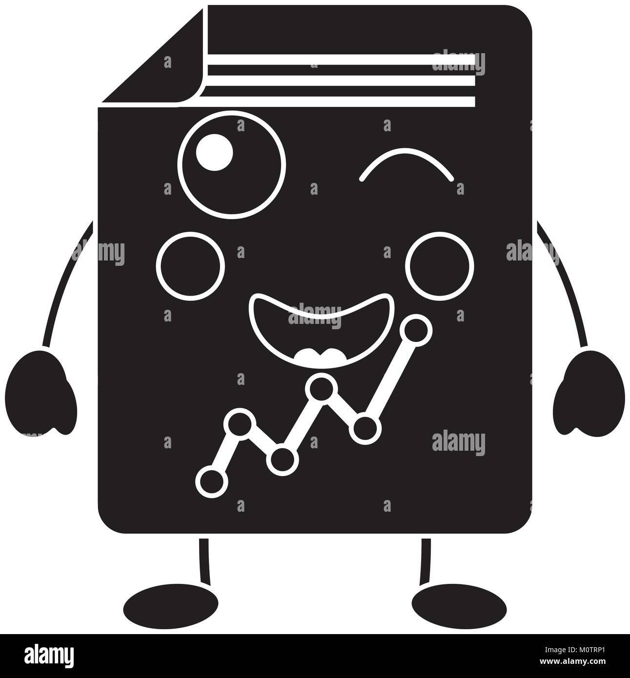 happy graph chart kawaii icon image Stock Vector Image & Art - Alamy