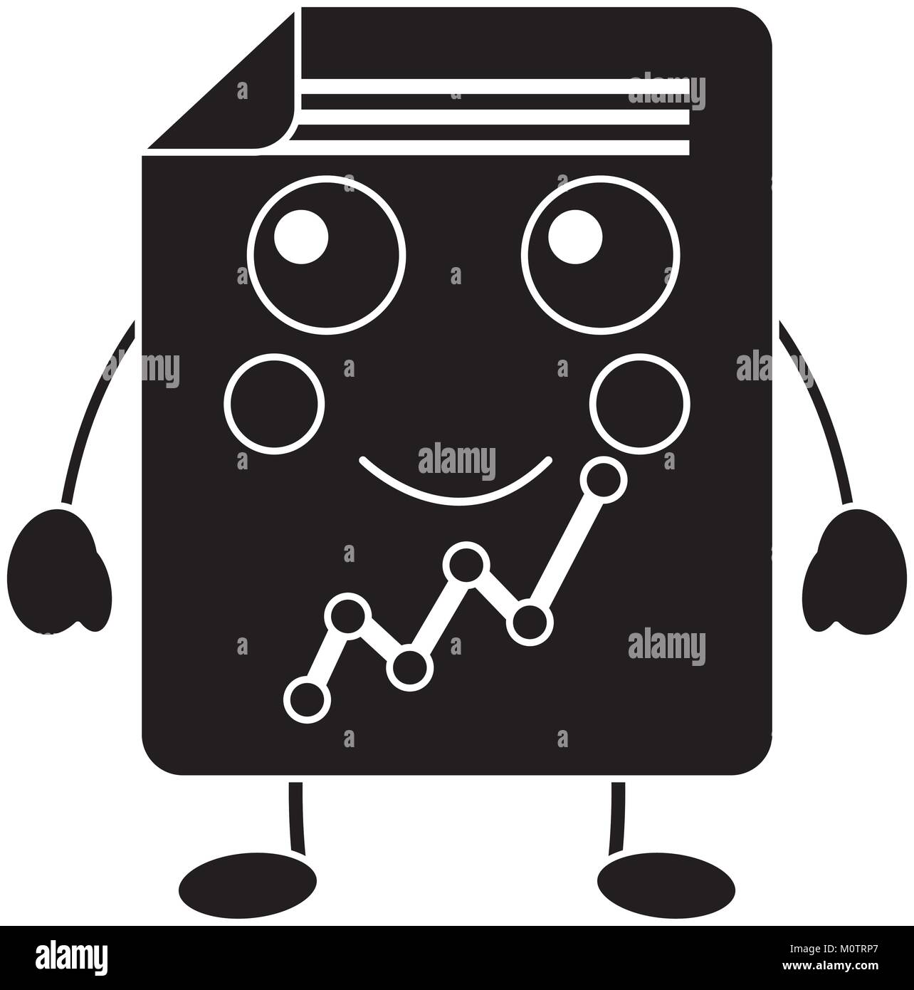 happy graph chart kawaii icon image Stock Vector Image & Art - Alamy