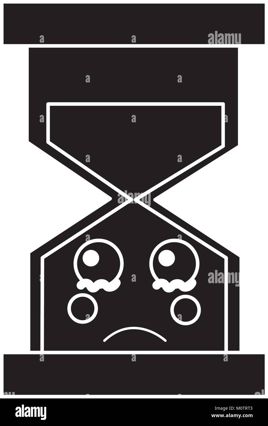 sad hourglass kawaii icon image Stock Vector Image & Art - Alamy