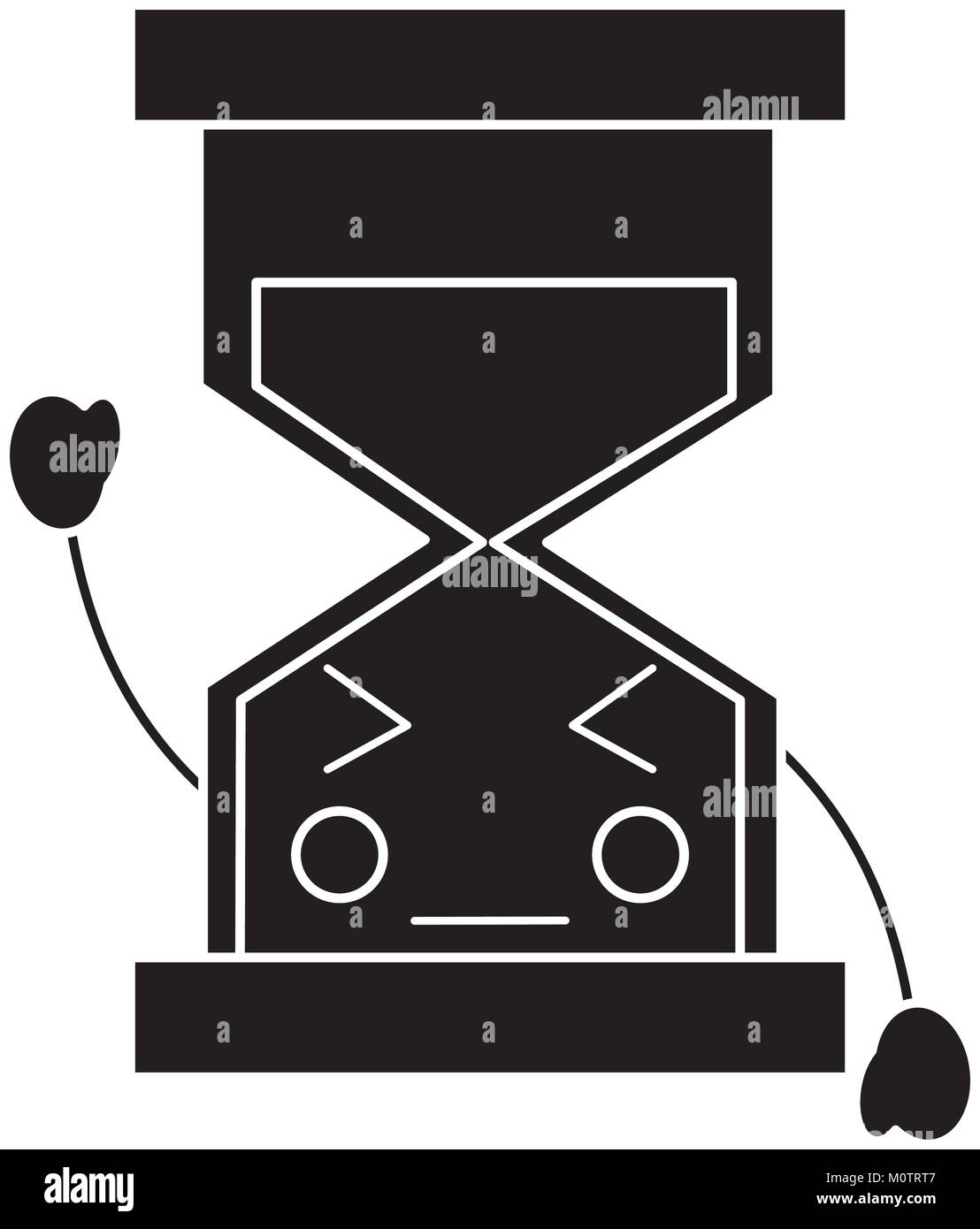 angry hourglass kawaii icon image Stock Vector Image & Art - Alamy