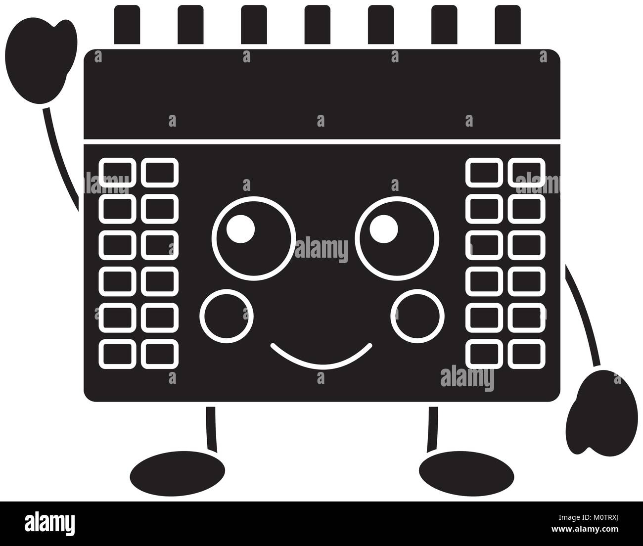 calendar event cute happy kawaii cartoon Stock Vector Image & Art - Alamy