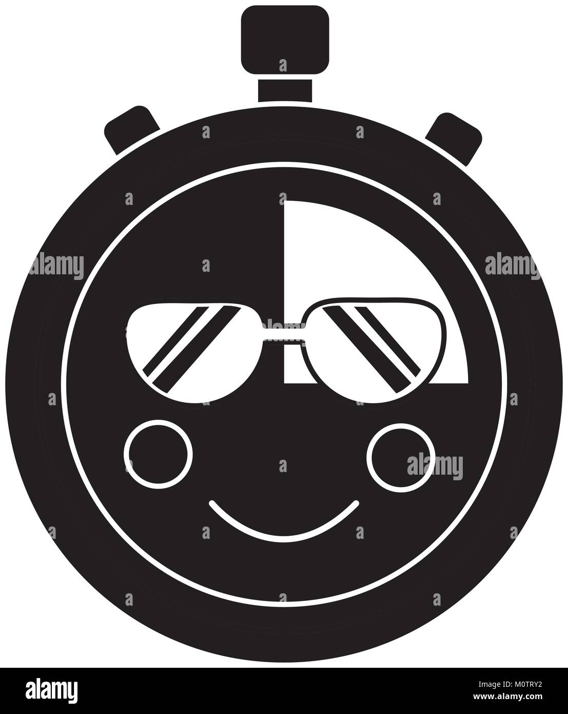kawaii chronometer speed timer cartoon character Stock Vector Image ...