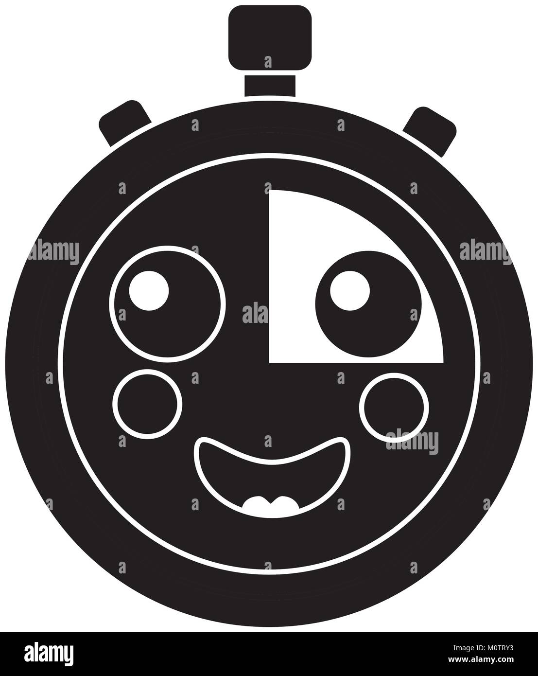 kawaii chronometer speed timer cartoon character Stock Vector Image ...