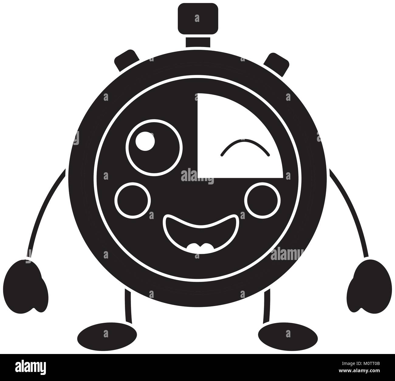 kawaii chronometer speed timer cartoon character Stock Vector Image ...