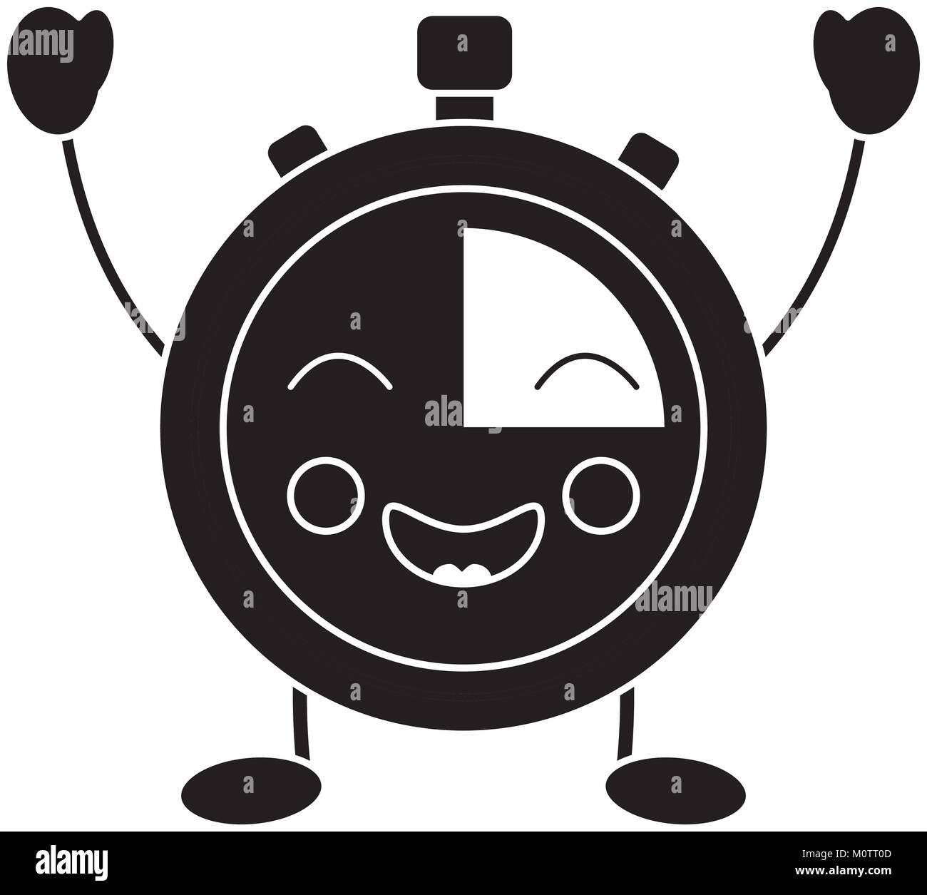 kawaii chronometer speed timer cartoon character Stock Vector Image ...